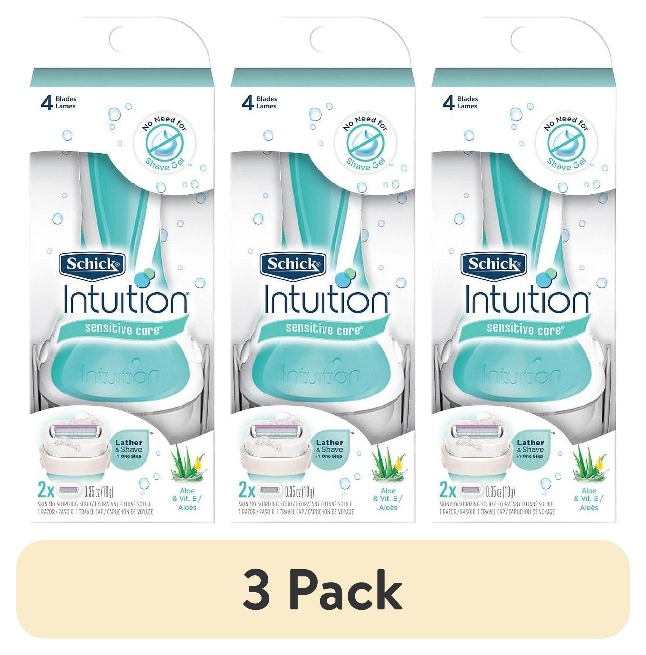 (3 pack) Schick Intuition Sensitive Care Women's Razor 1 Handle + 2 ...
