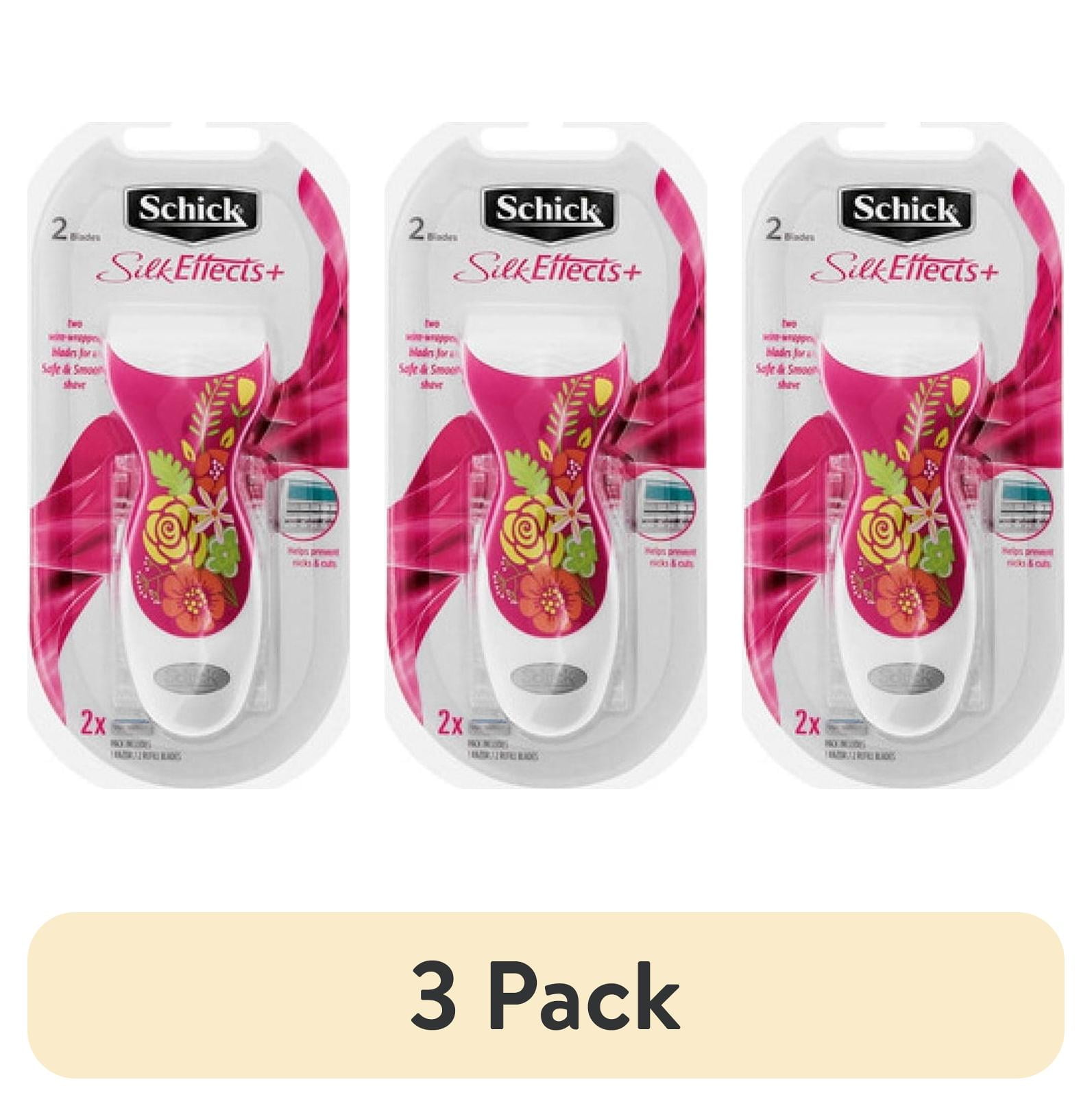 (3 pack) Schick Silk Effects+ Plus Razor Handle with 2 Refill ...