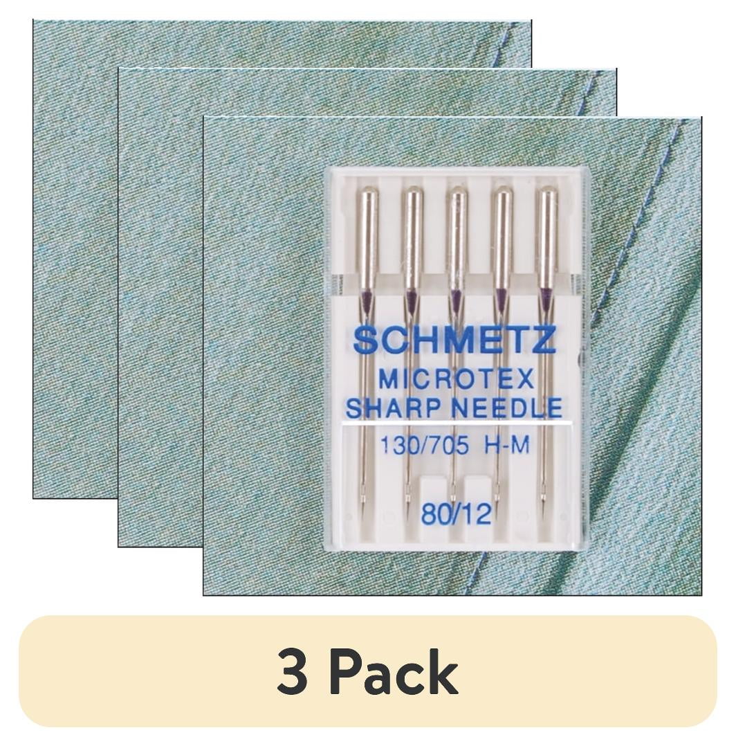 (3 pack) Schmetz Microtex Size 80/12 Sharp Machine Needles, 5 Count - Walmart.com