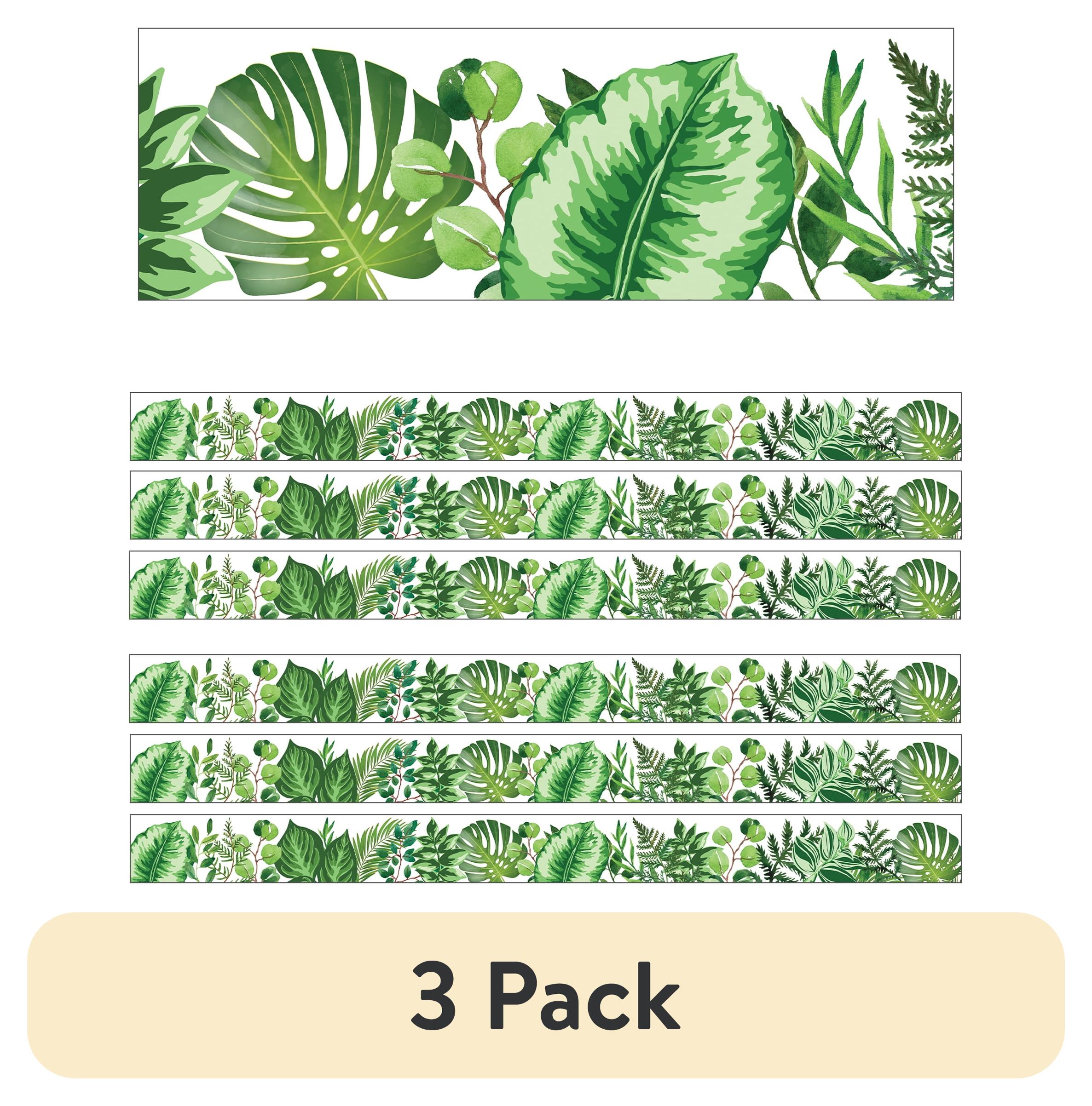 (3 pack) Schoolgirl Style Boho Greenery Straight Borders Bulletin Board ...