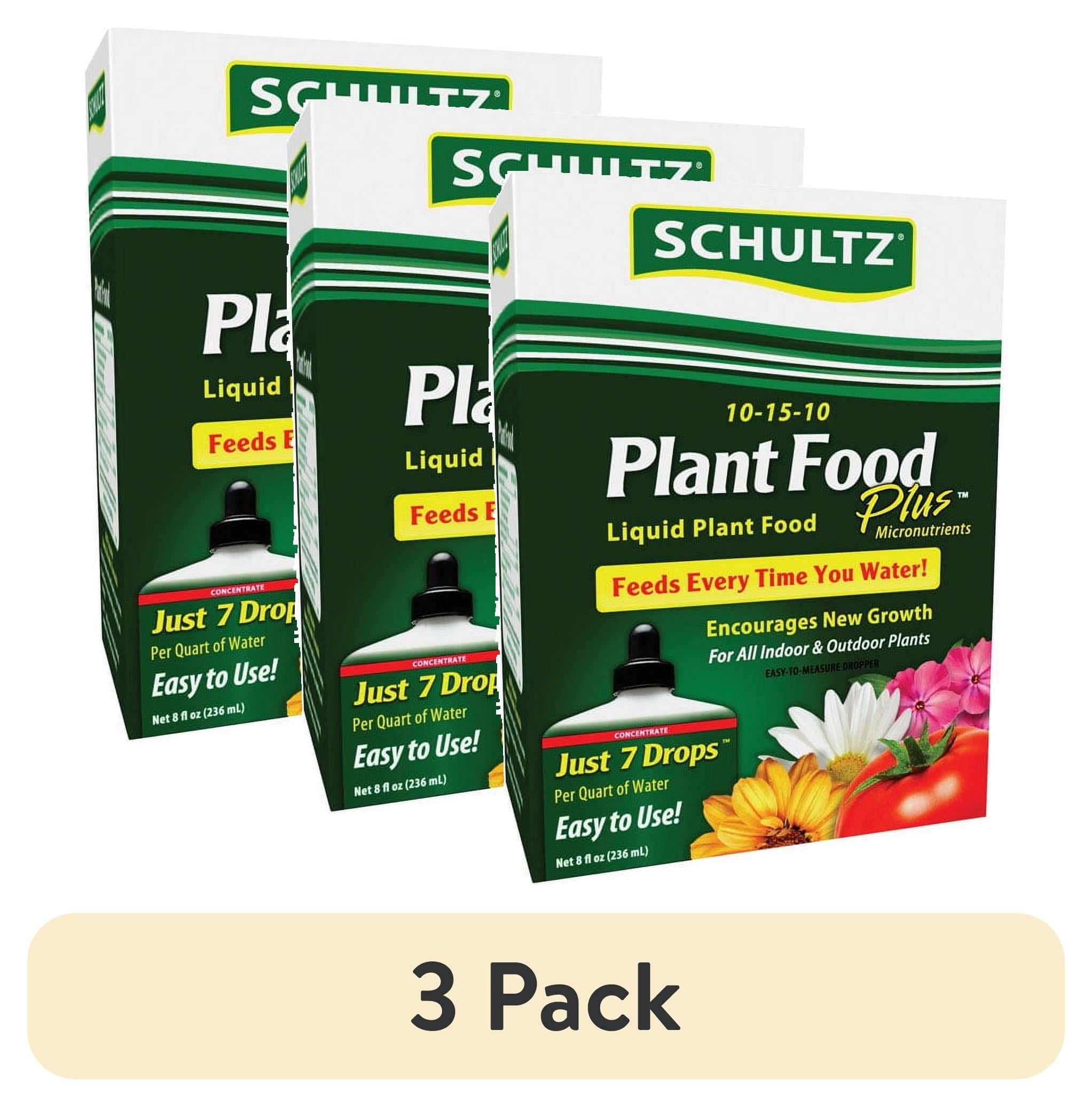 (3 pack) Schultz Plant Food Plus Liquid Plant Food 8 oz - Walmart.com