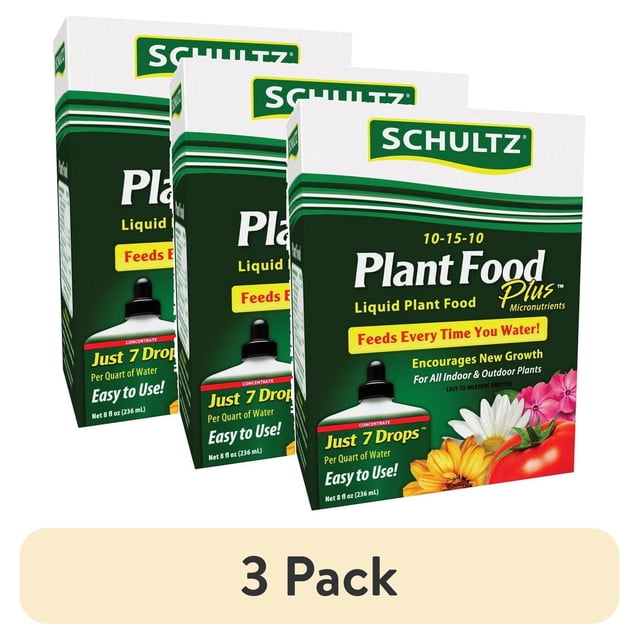 (3 pack) Schultz Plant Food Plus Liquid Plant Food 8 oz - Walmart ...