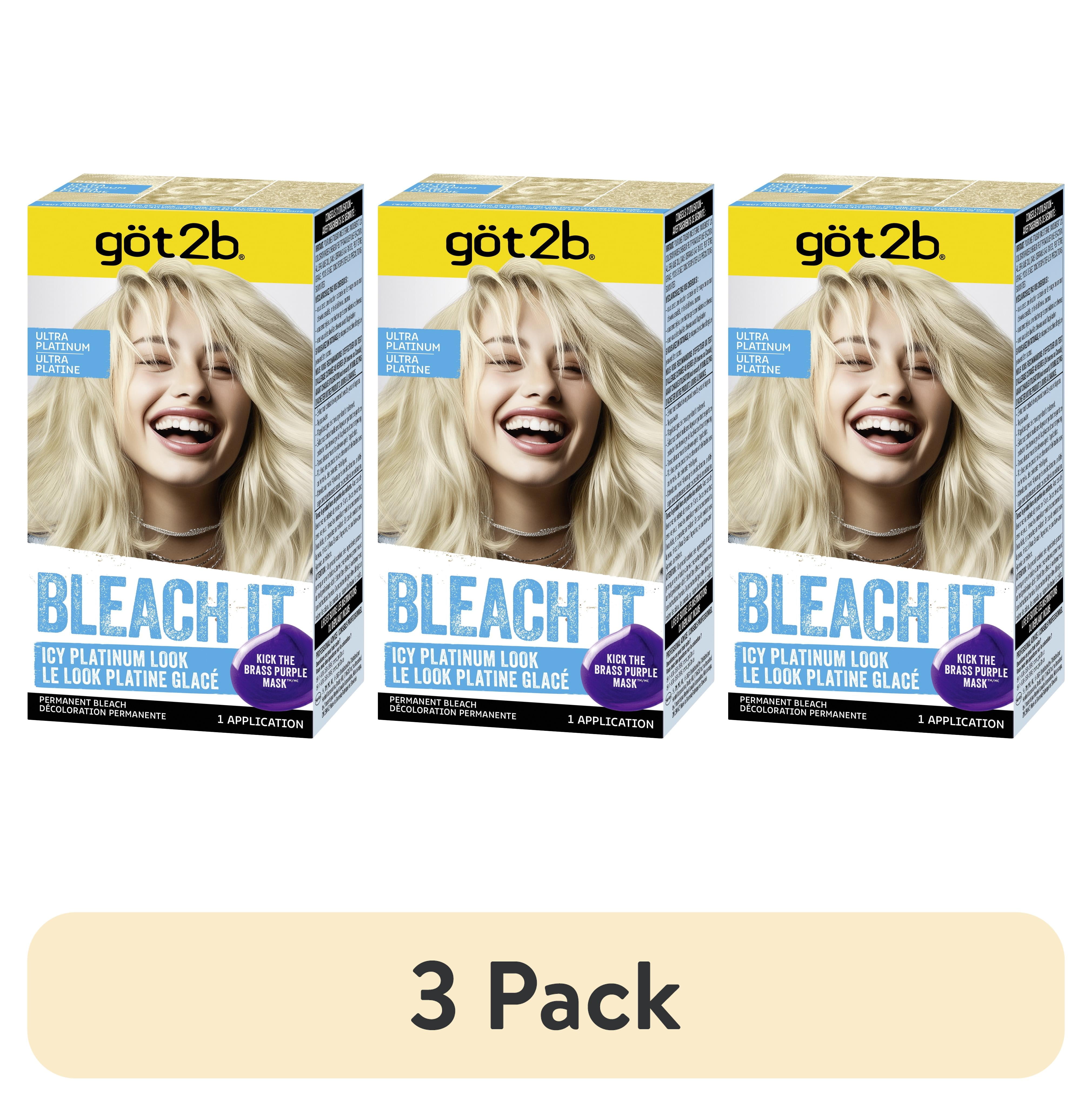 (3 pack) Got2b Bleach It Permanent Hair Color, 00A Ultra Platinum ...