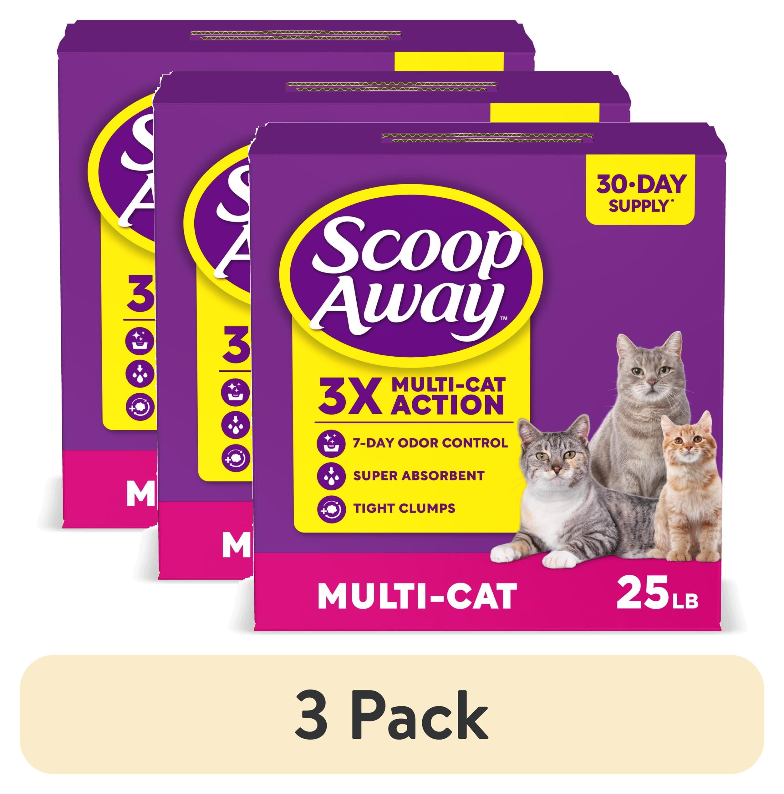 (3 pack) Scoop Away Multi-Cat Clumping Litter With Meadow Fresh Scent ...