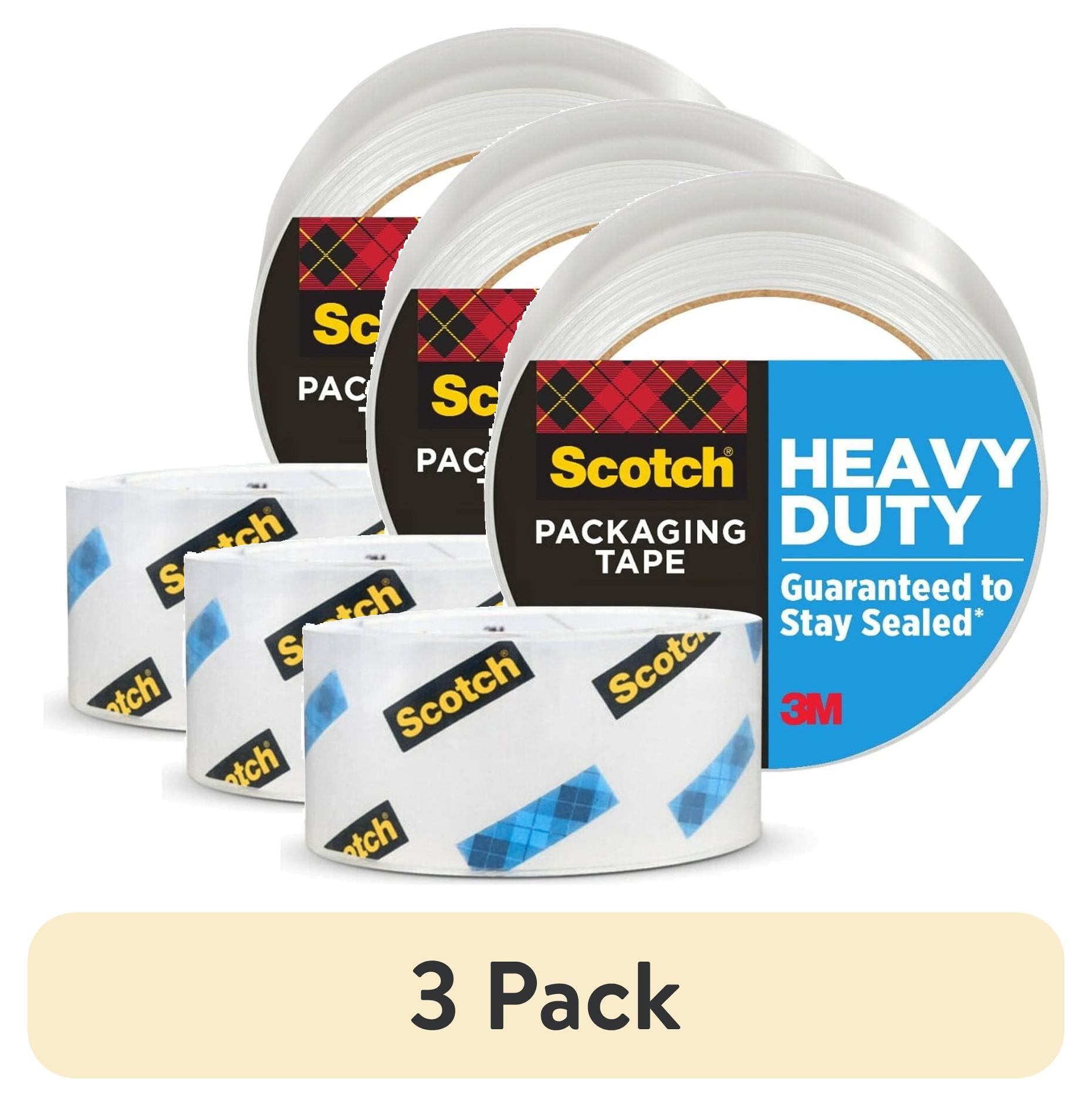 (3 pack) Scotch Heavy Duty Packaging Tape, 1.88" x 54.6 yd, Clear, 1 ...
