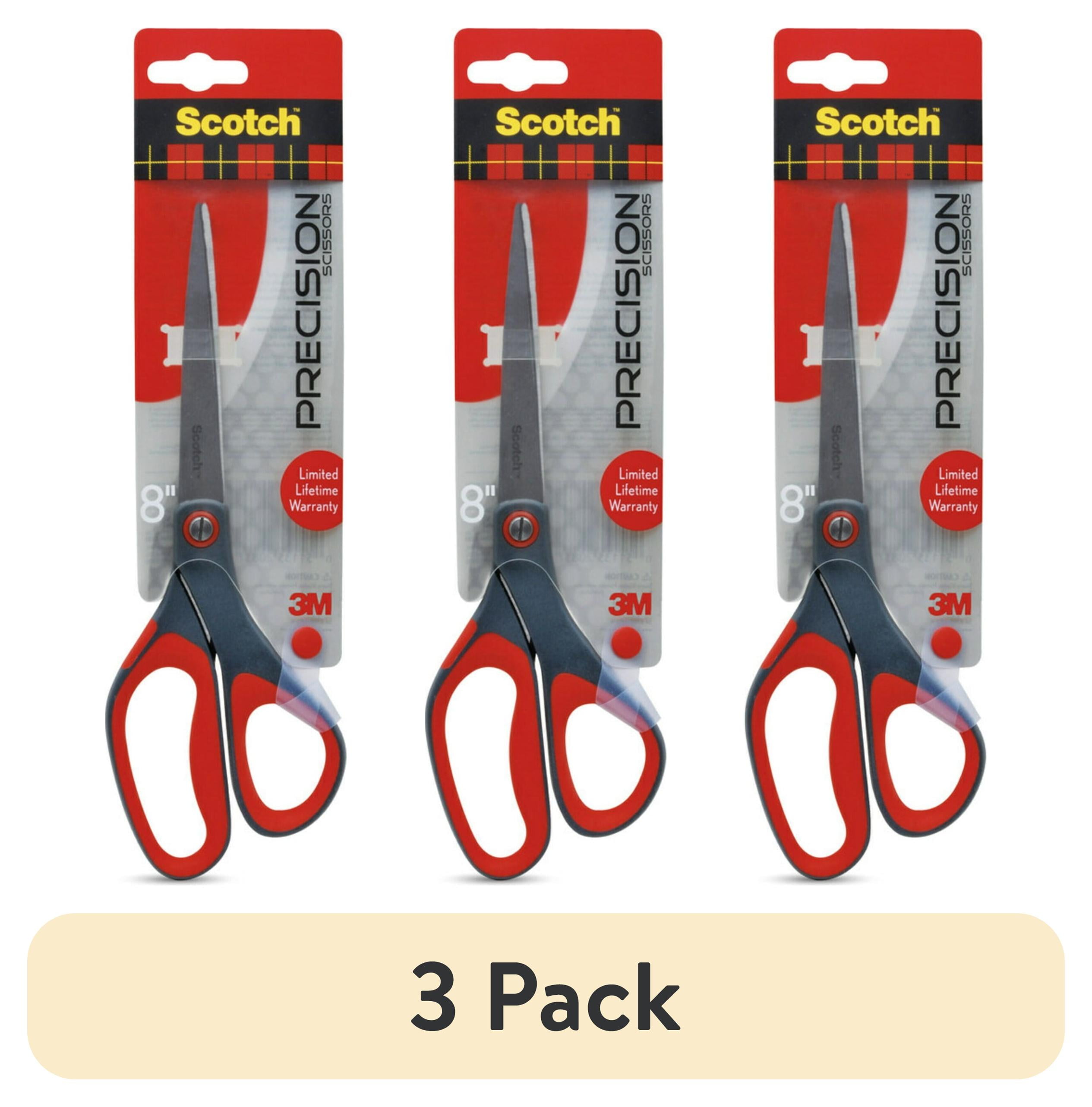 (3 pack) Scotch Precision Stainless Steel Crafting Scissors, 8 ...
