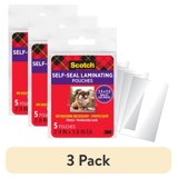 (3 pack) Scotch Self-Sealing Laminating Pouches, Wallet Photo Size, 2.5 ...