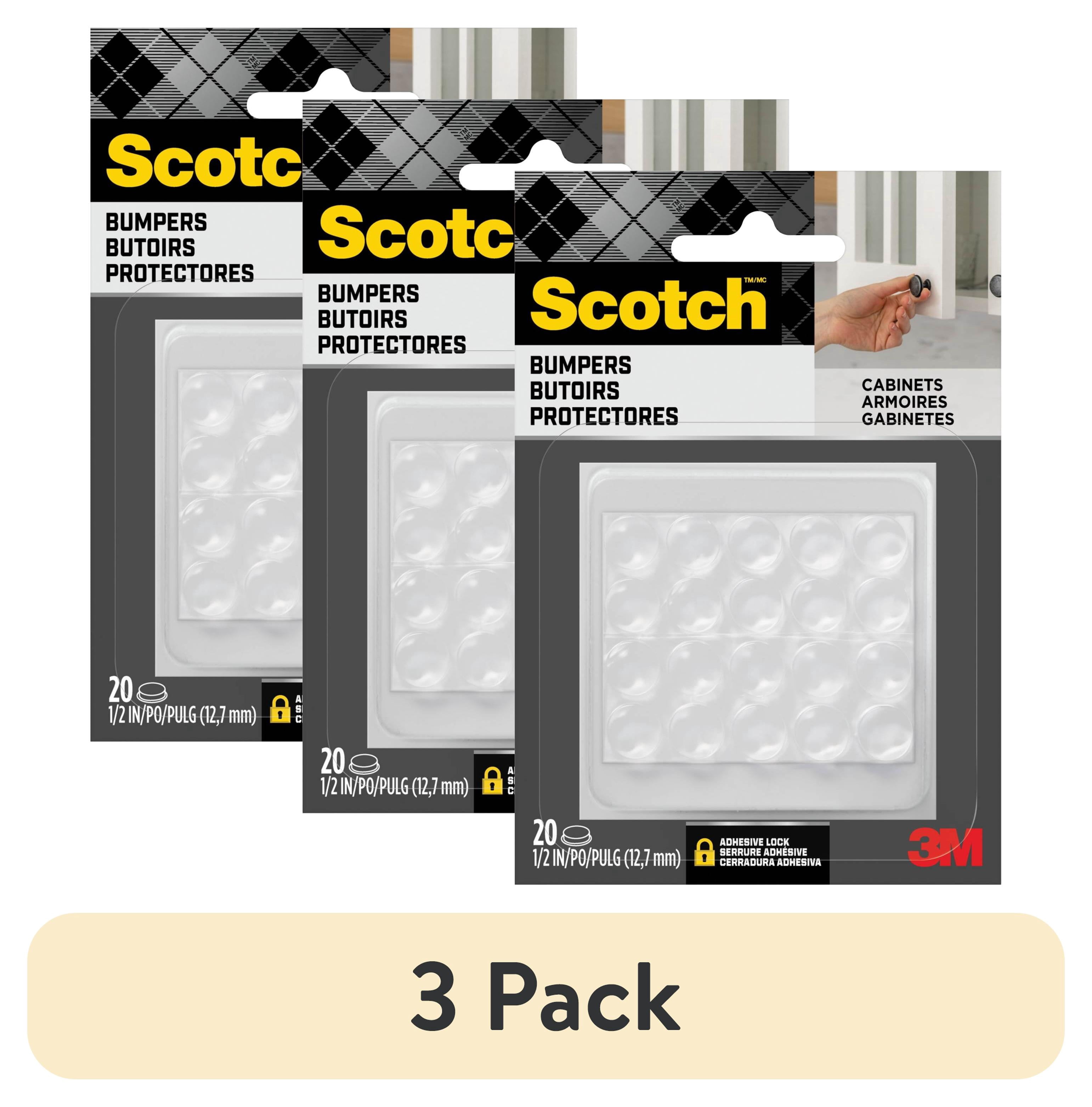 (3 pack) Scotch Adhesive Bumper Pads, Clear, Rubber Cabinet Door ...