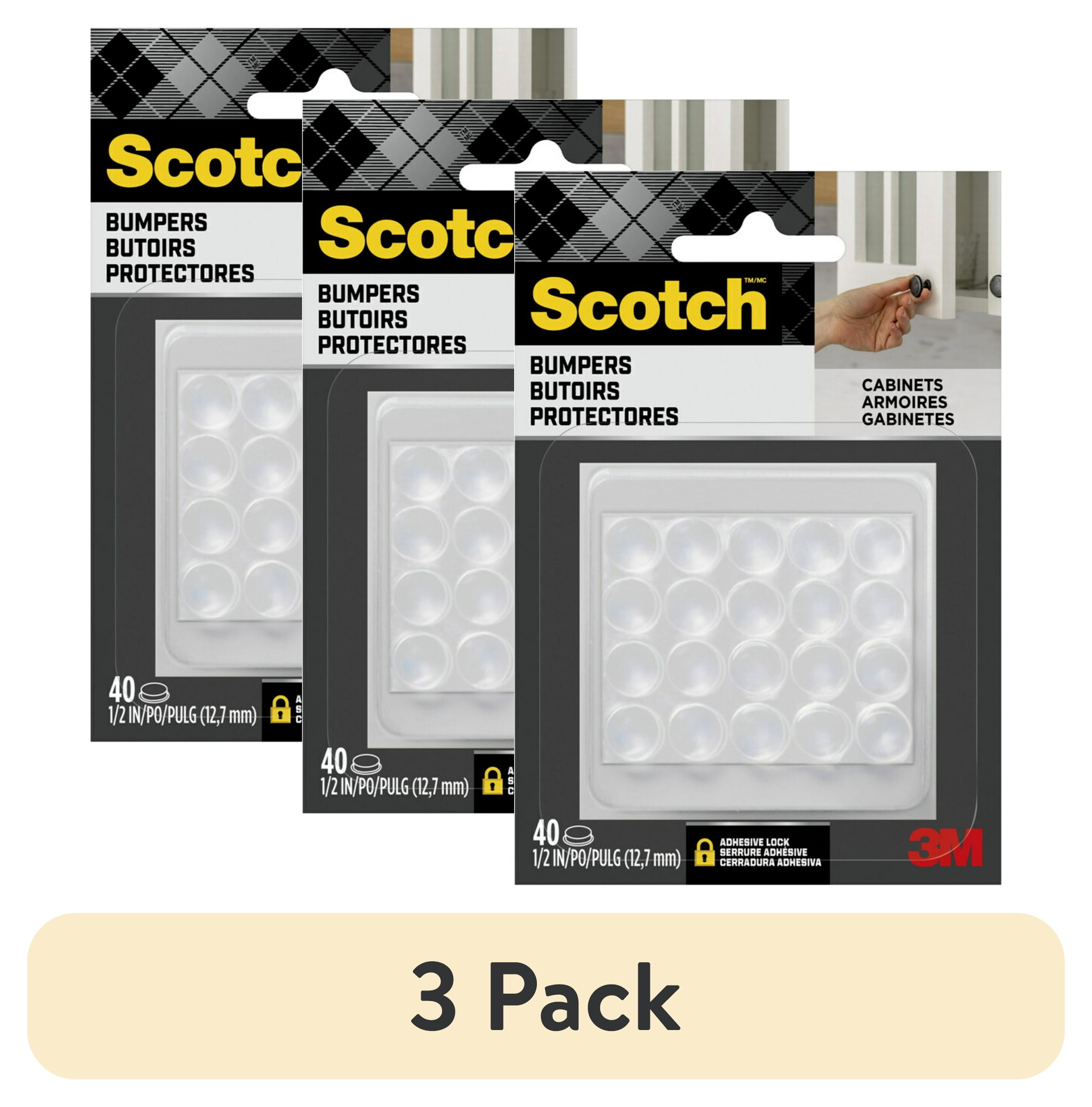 (3 pack) Scotch Adhesive Bumper Pads, Clear, Rubber Cabinet Door ...