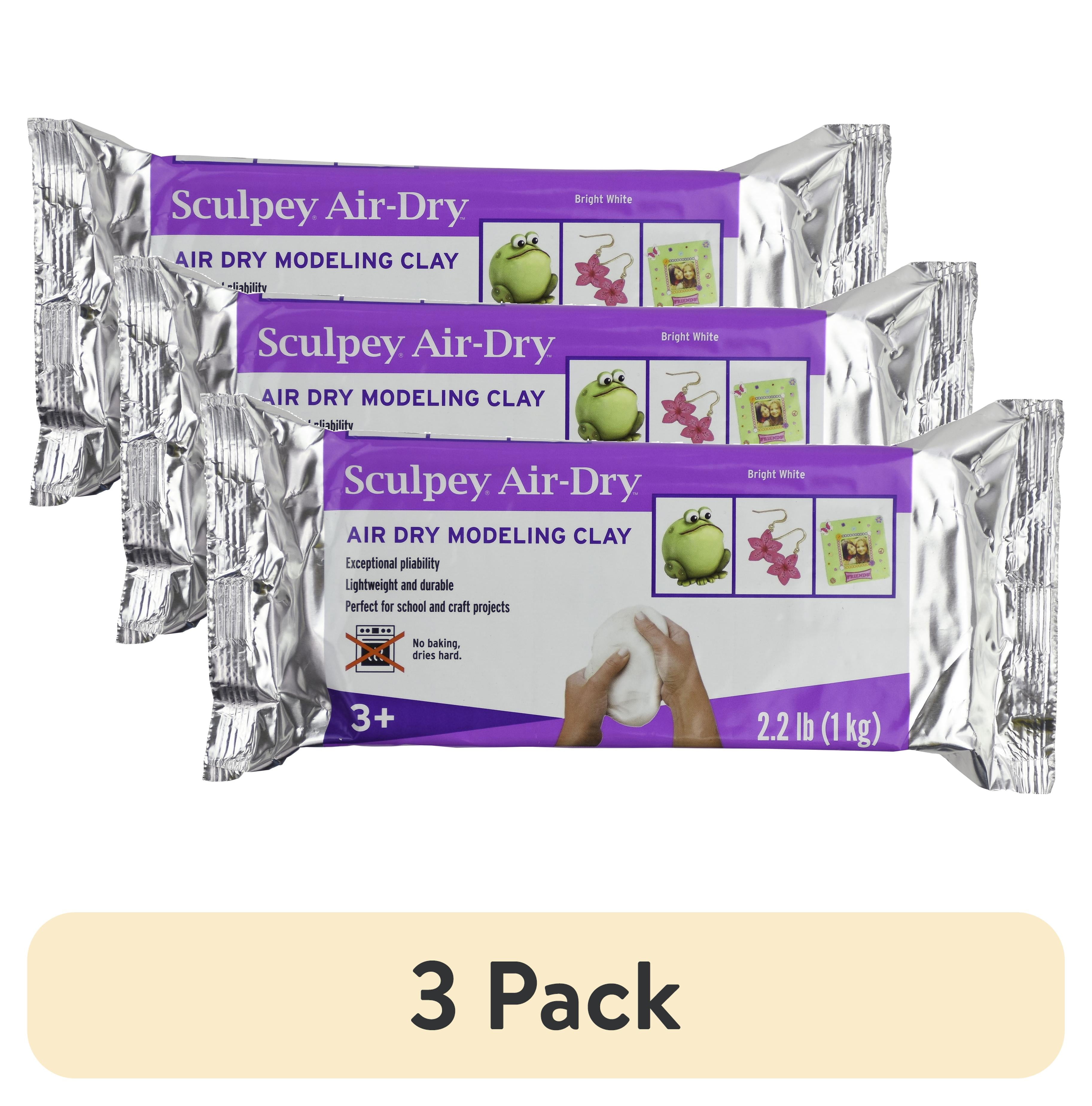 (3 pack) Sculpey Air Dry Modeling Clay 2.2 lbs White - Walmart.com