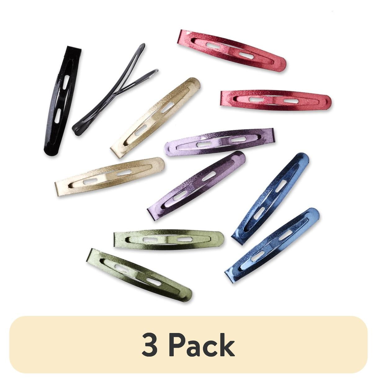 (3 pack) Scunci Metal Open-Center Snap Clip Barrettes, All Day Hold, in ...