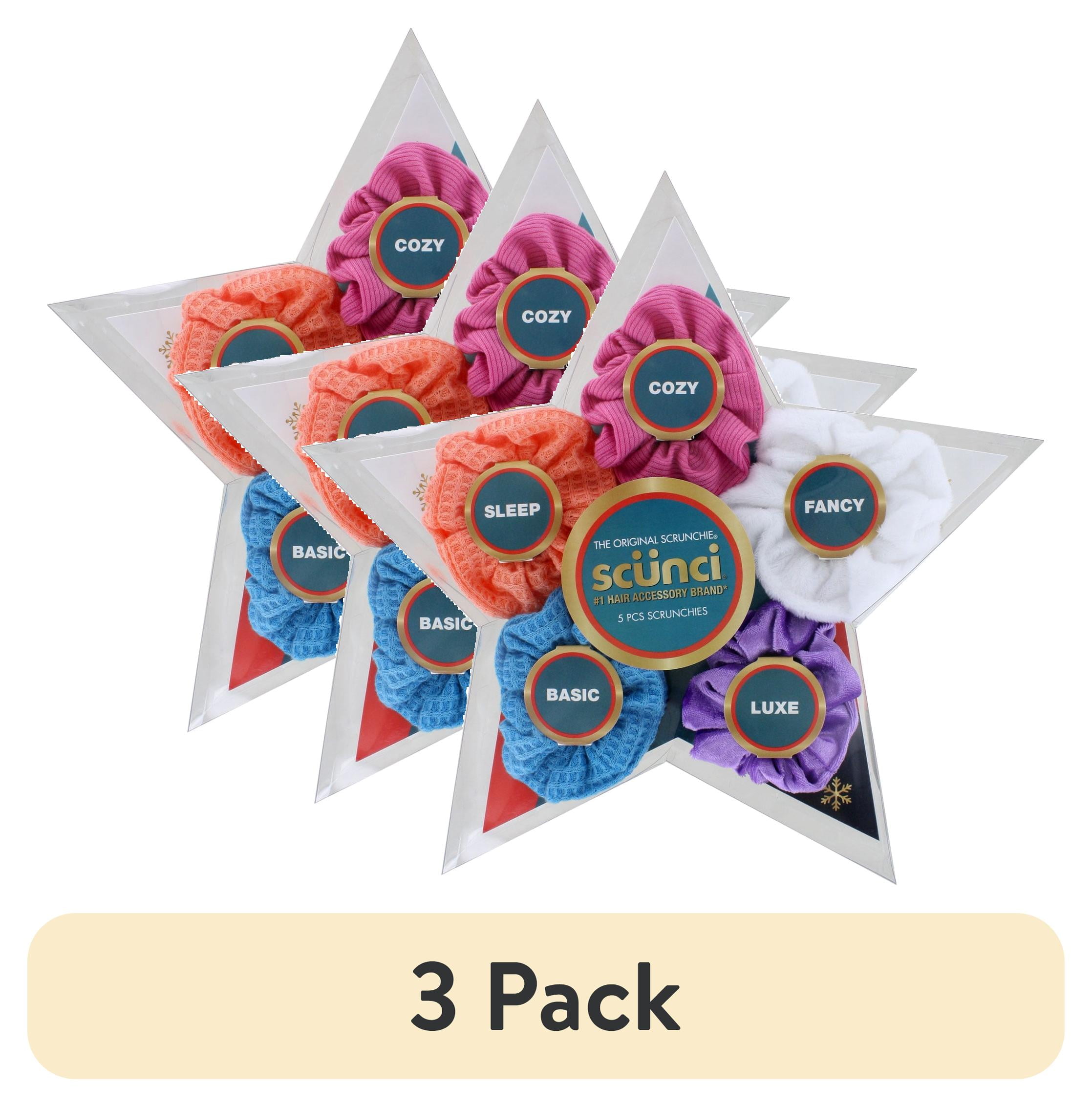 (3 pack) Scunci The Original Scrunchie Winter Wonderland Star Scrunchie ...