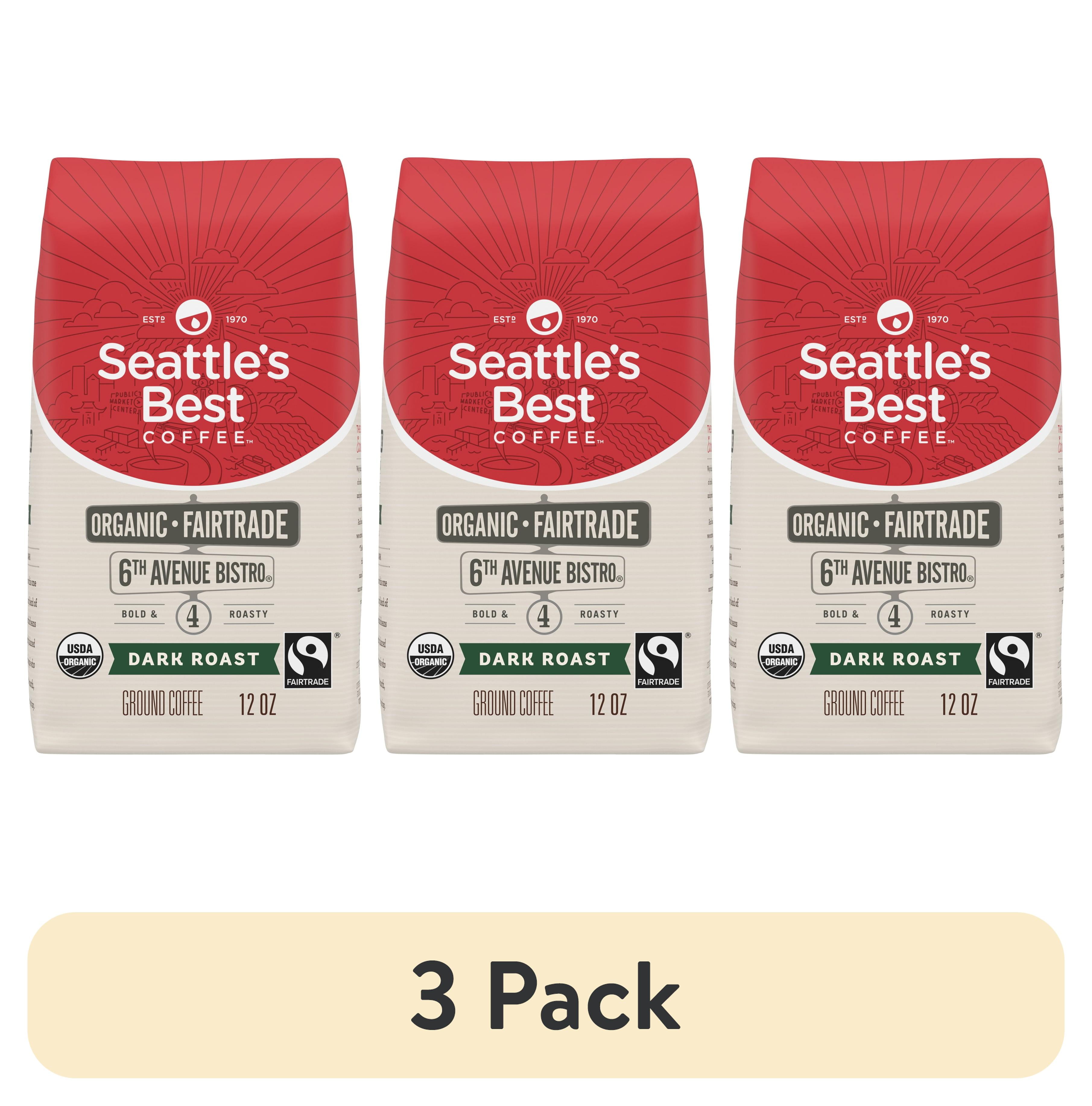 (3 pack) Seattle's Best Coffee Organic Arabica Beans 6th Avenue Bistro ...