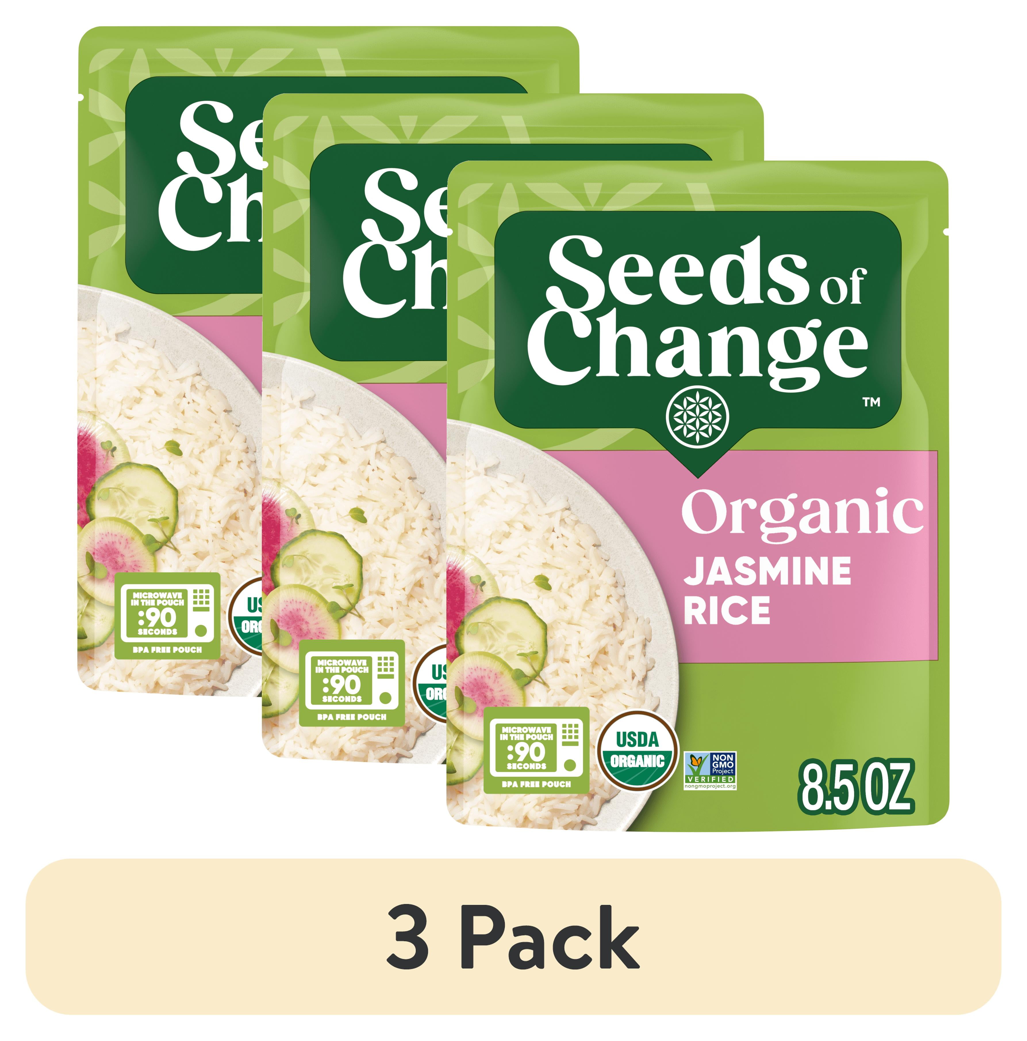 (3 pack) Seed of Change Certified Organic Jasmine Rice, Organic Food, 8 ...