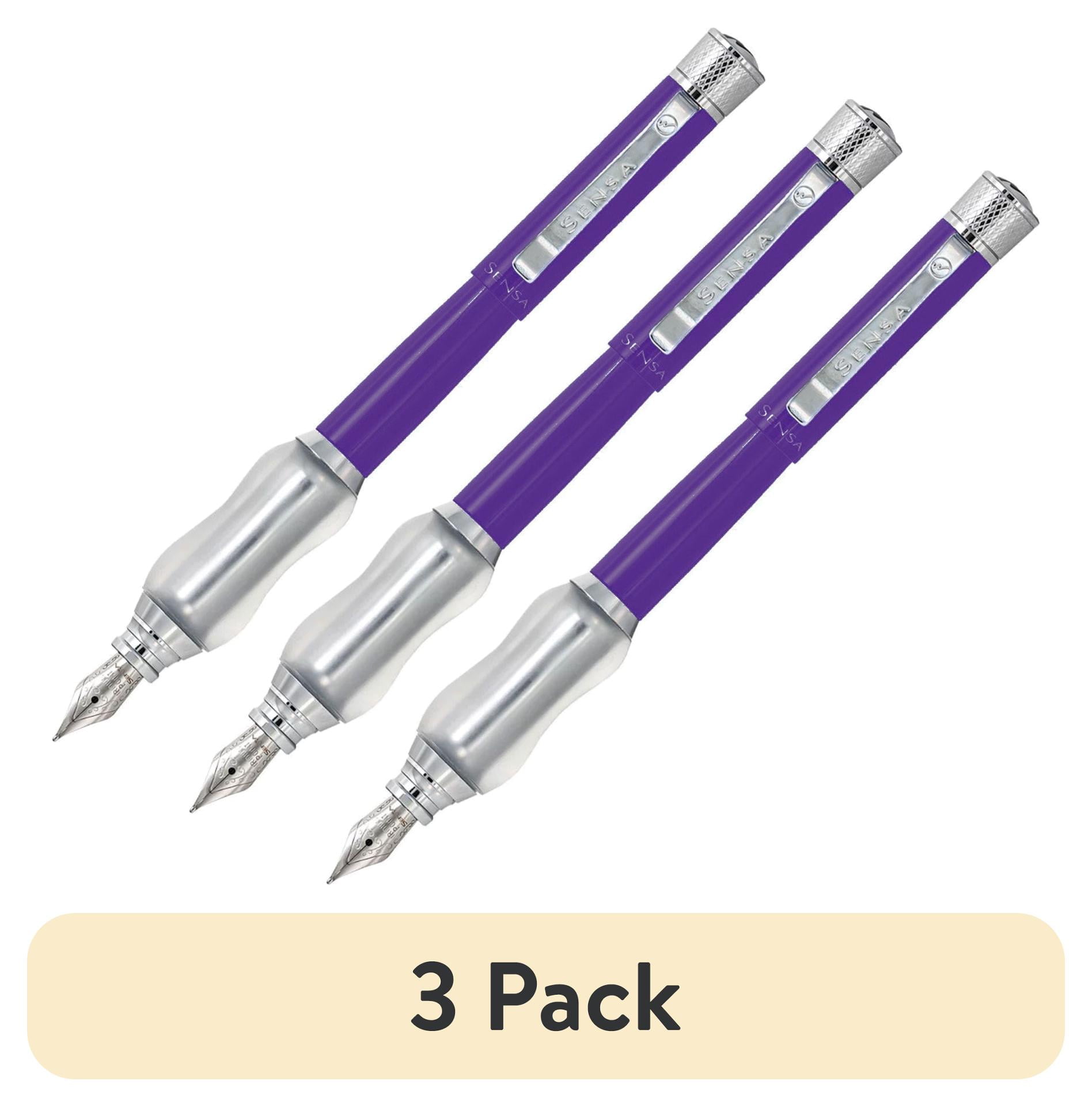 (3 pack) Sensa Classic Fountain Pen Amethyst Purple Medium Nib ...