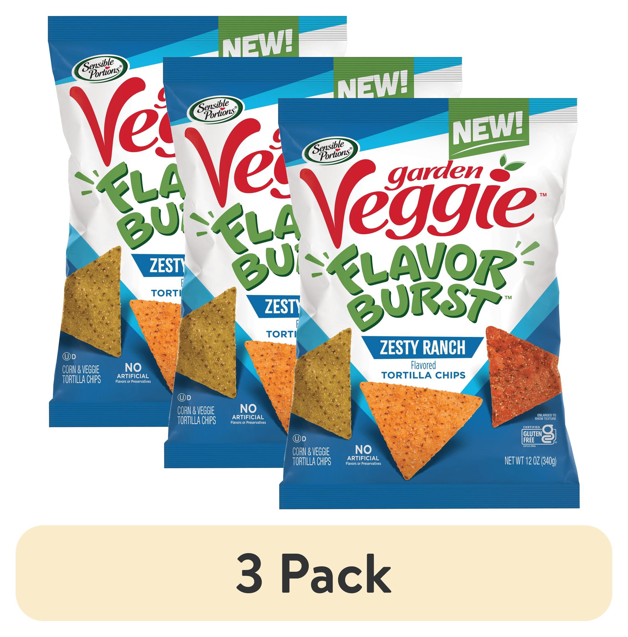 (3 pack) Sensible Portions Garden Veggie Flavor Burst Zesty Ranch ...