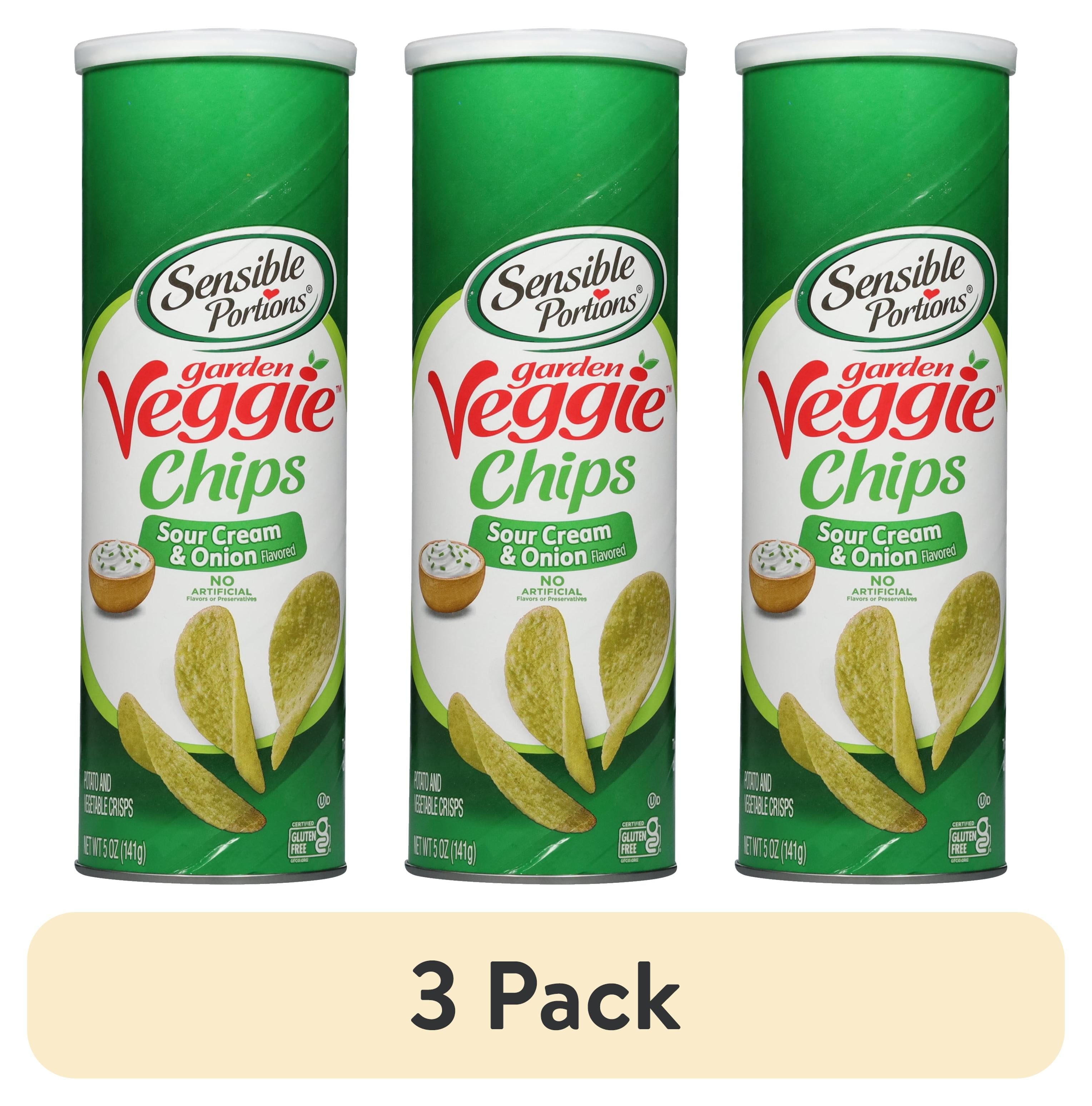 (3 pack) Sensible Portions Garden Veggie Snack Sour Cream & Onion ...