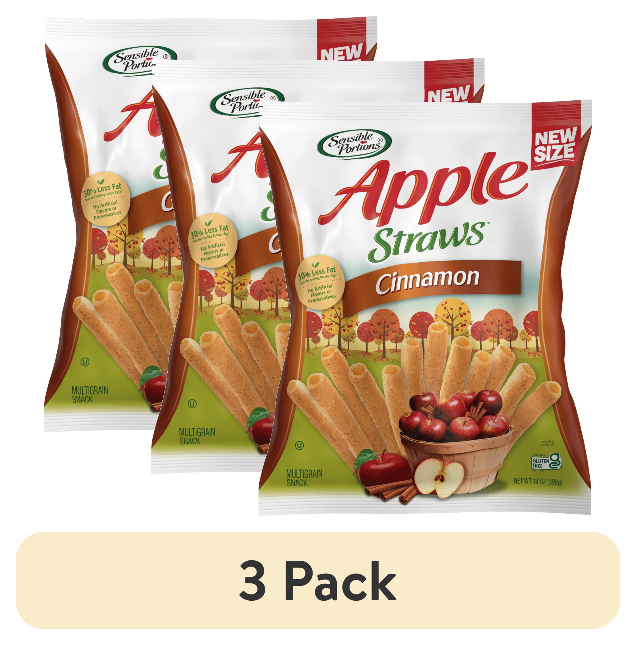 (3 pack) Sensible Portions Gluten-Free Cinnamon Apple Straws, 14 oz ...