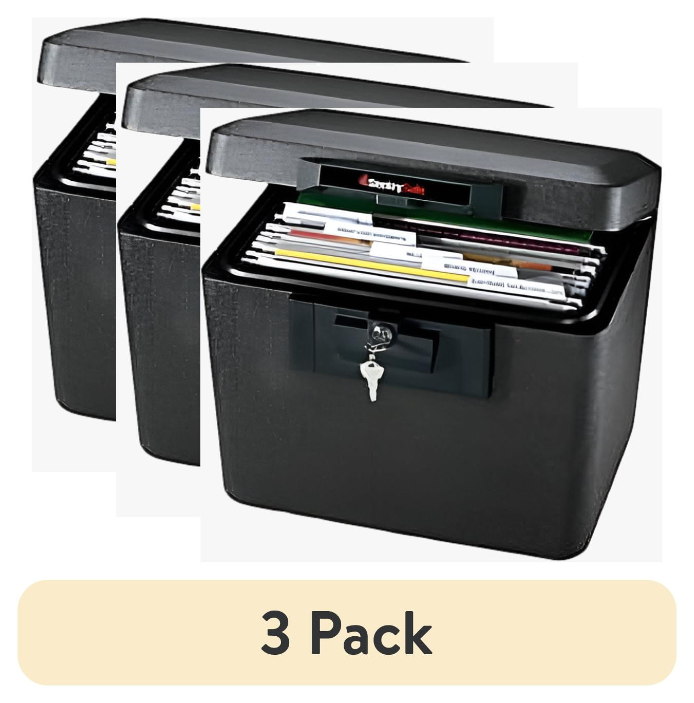 (3 pack) SentrySafe 1170 Fire-Resistant Box Safe with Key Lock, 0.61 Cu ...
