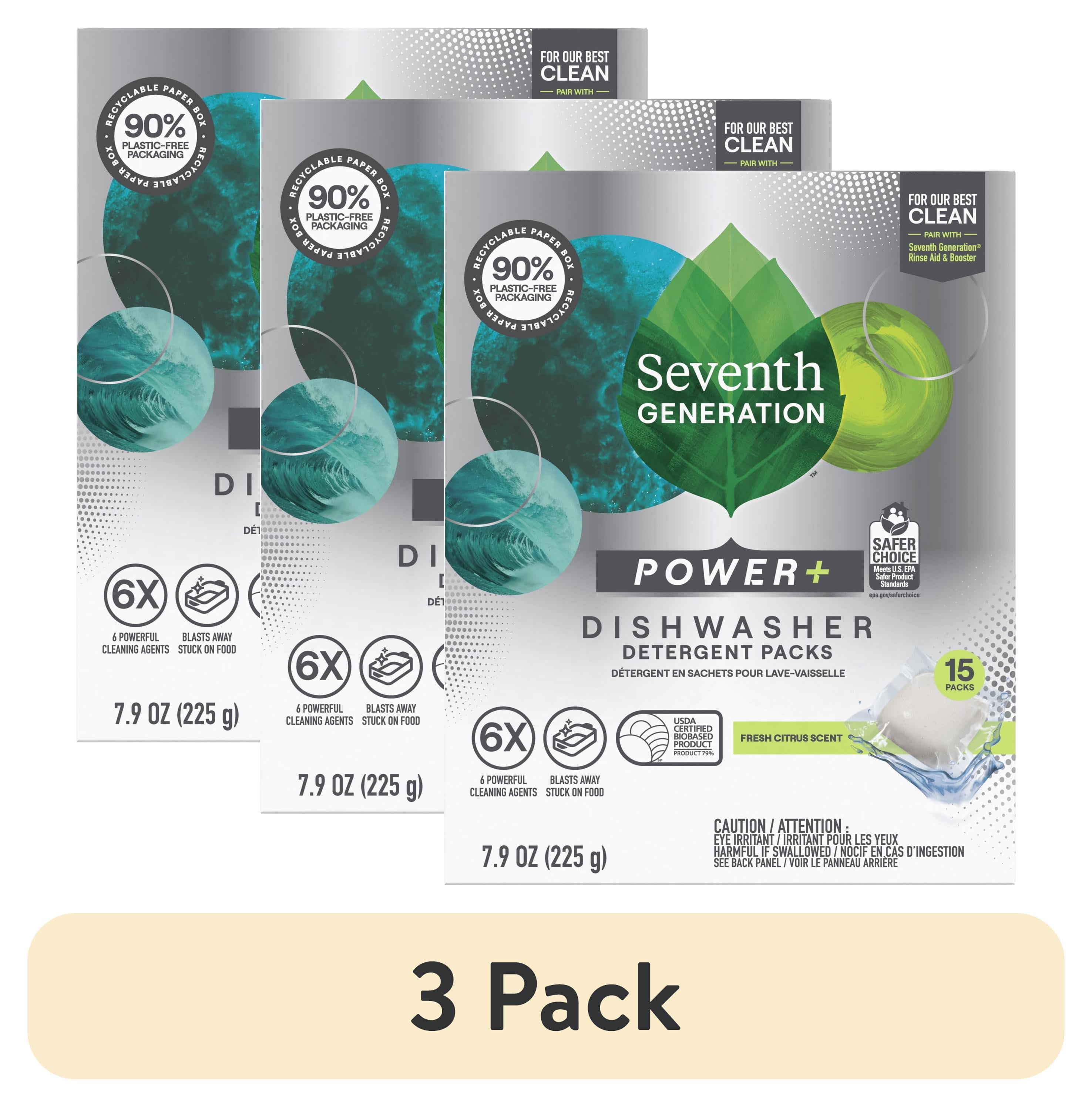 (3 pack) Seventh Generation Powder Dish Soap Dishwasher Detergent ...