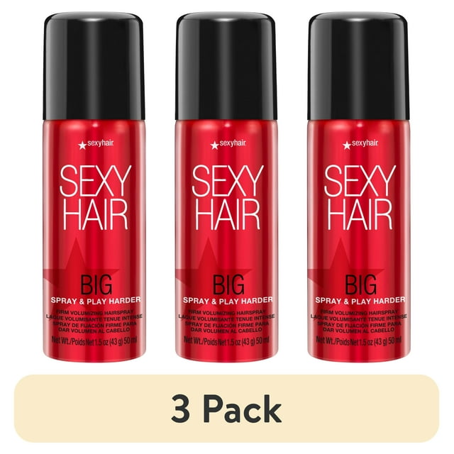 (3 pack) SexyHair Big Spray & Play Harder Firm Volumizing Hairspray ...