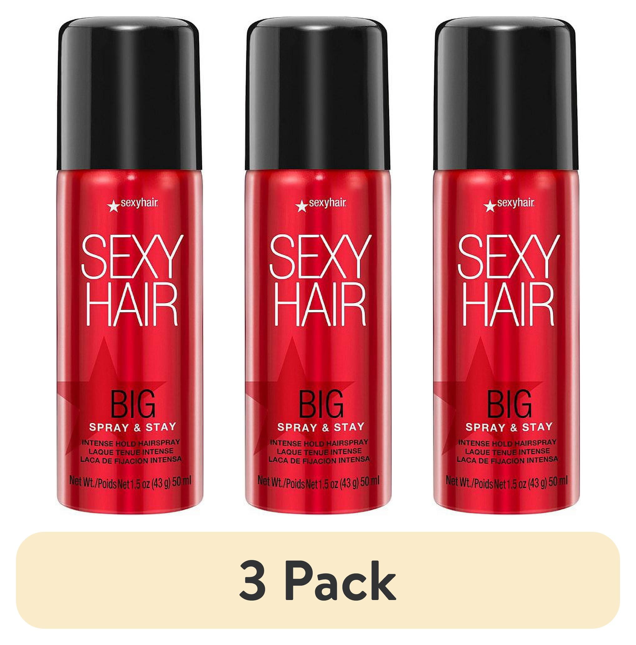 (3 pack) SexyHair Big Spray & Stay Intense Hold Hairspray, 1.5 Oz ...