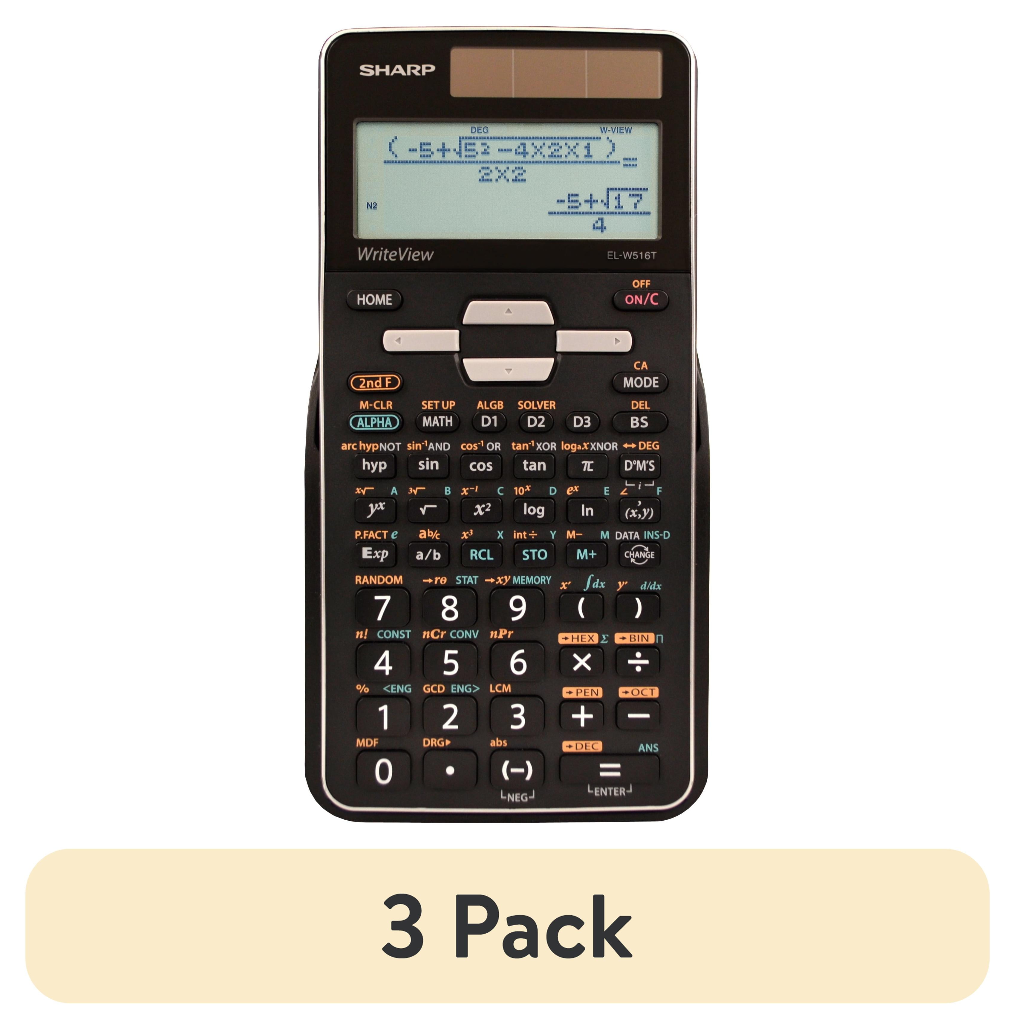 (3 pack) Sharp Calculators EL-W516TBSL Advanced Scientific Calculator ...