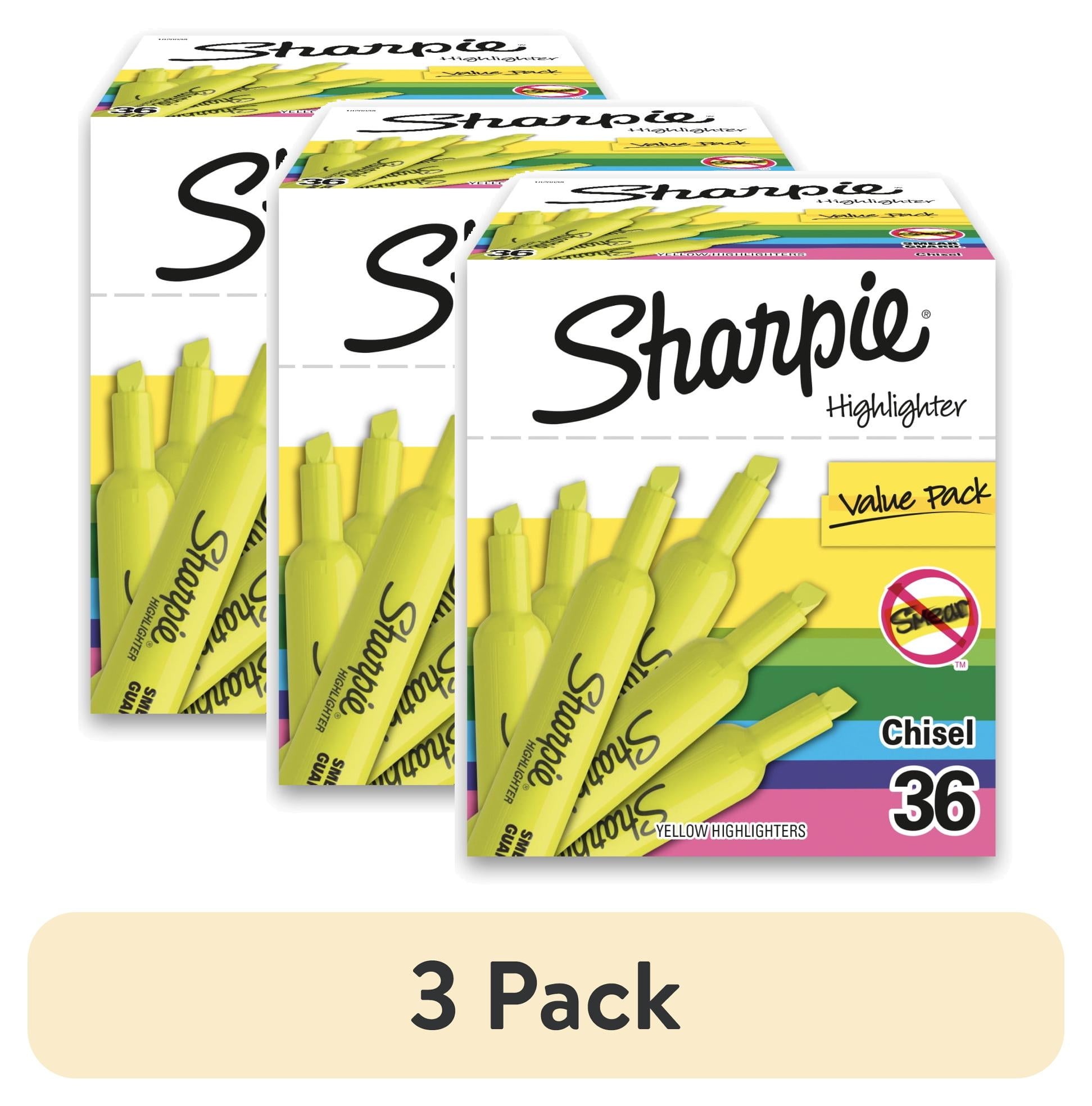 (3 pack) Sharpie Tank Style Highlighters, Chisel Tip, Fluorescent ...