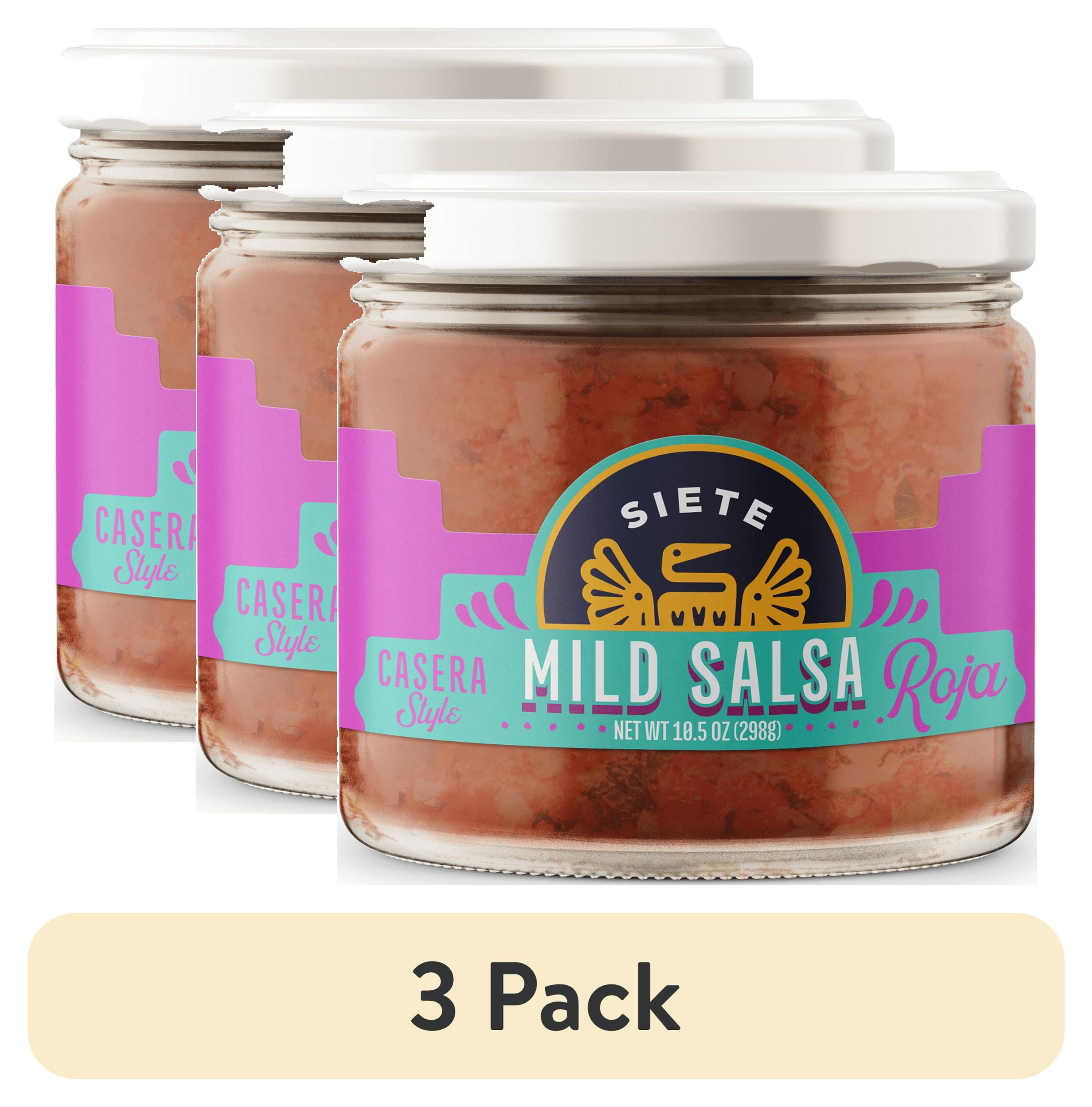 (3 pack) Siete Family Foods, Casera Salsa Roja, Mild, 10.5 oz ...