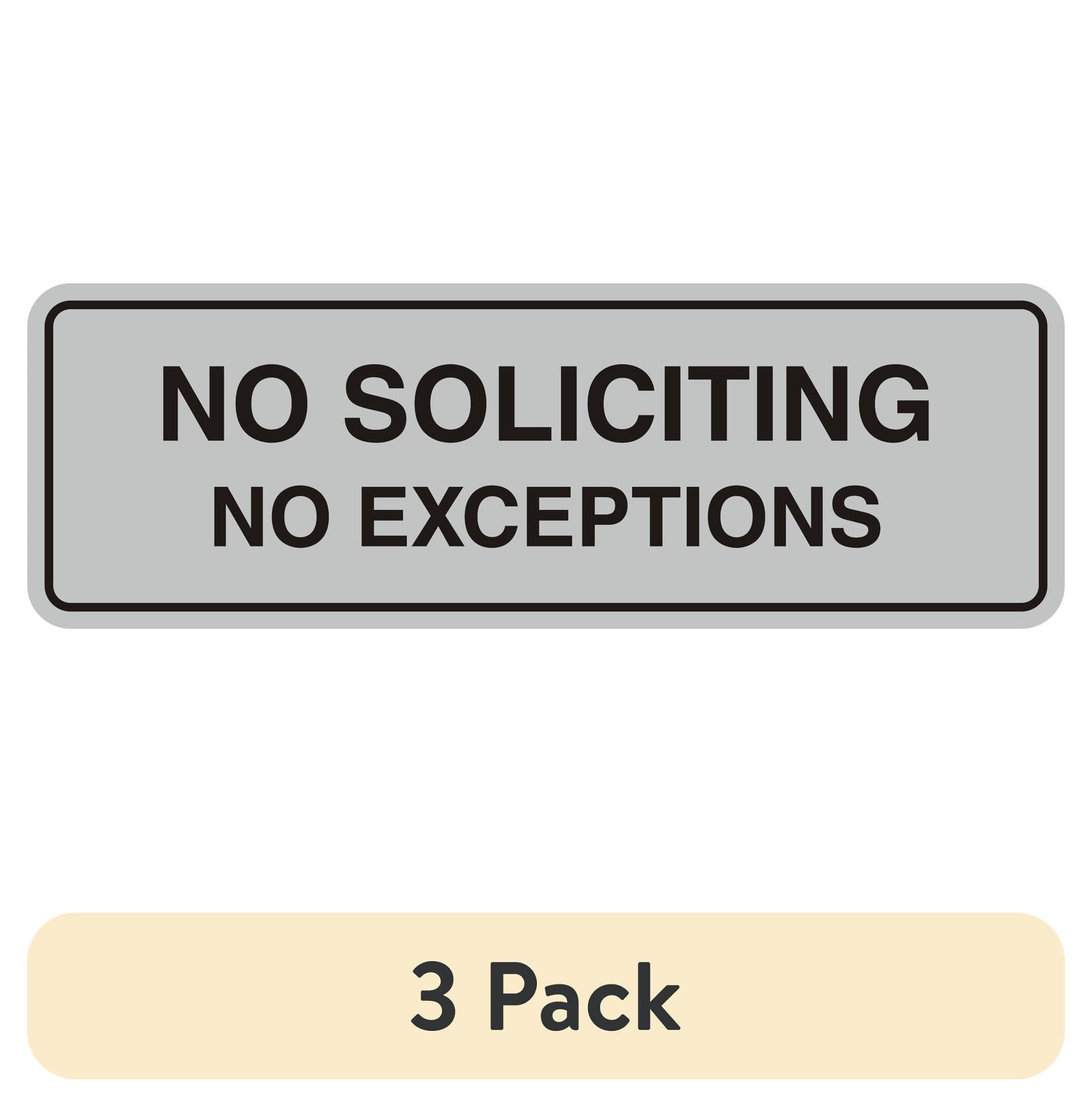 (3 pack) Signs ByLITA Standard No Soliciting No Exceptions Sign (Lt ...