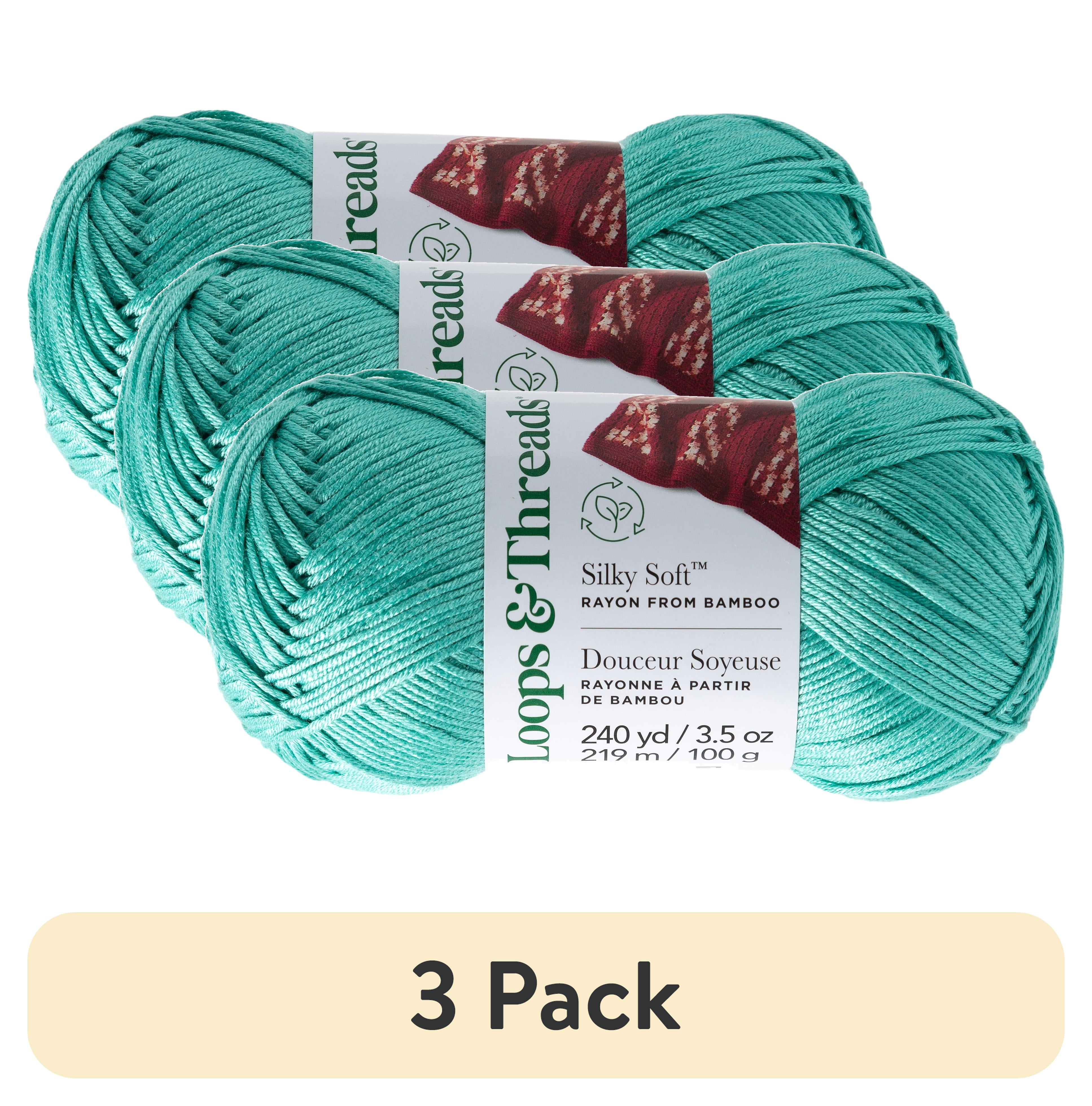 (3 pack) Silky Soft Yarn by Loops & Threads - Yarn for Knitting ...
