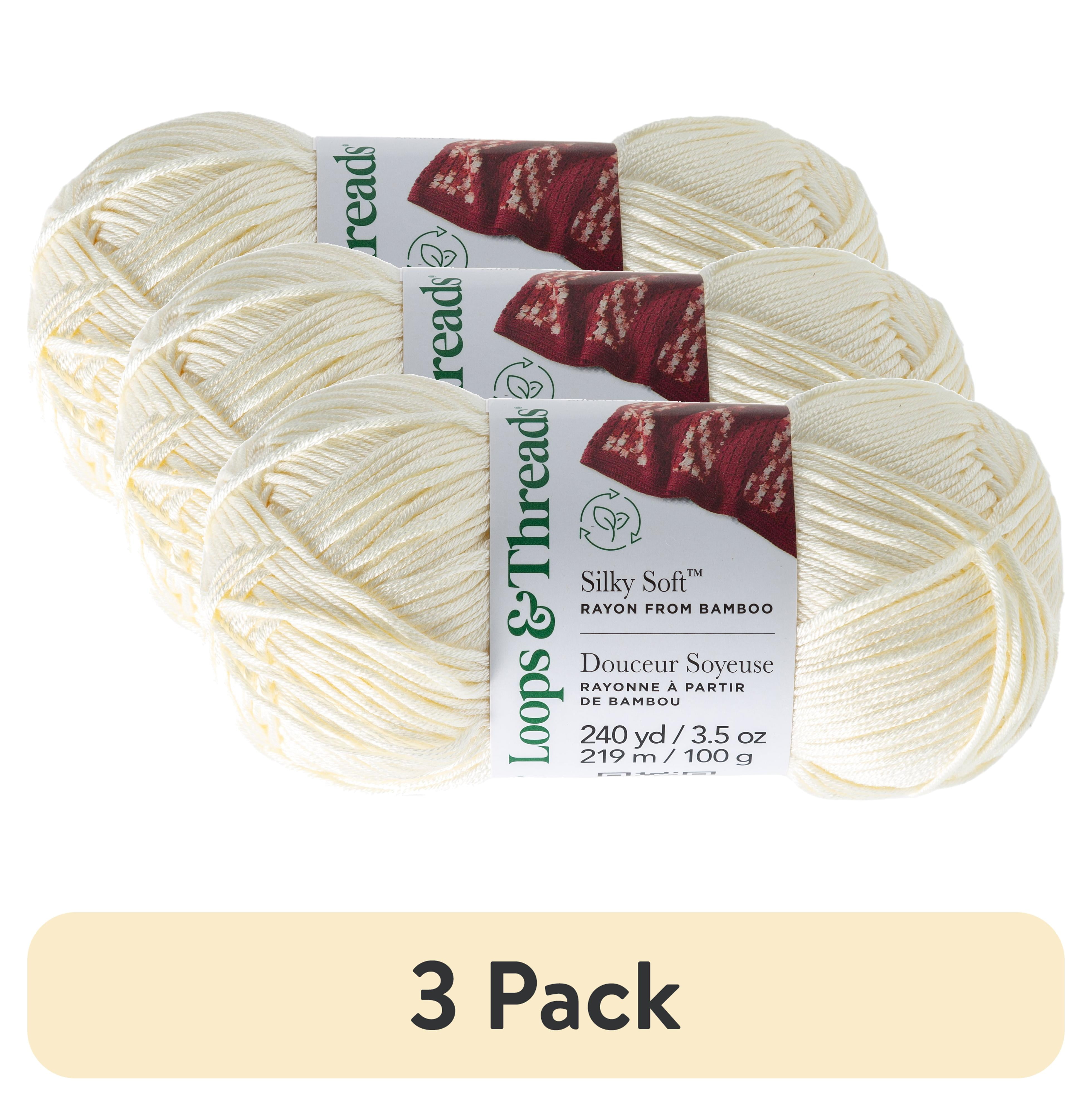 (3 pack) Silky Soft Yarn by Loops & Threads - Yarn for Knitting ...