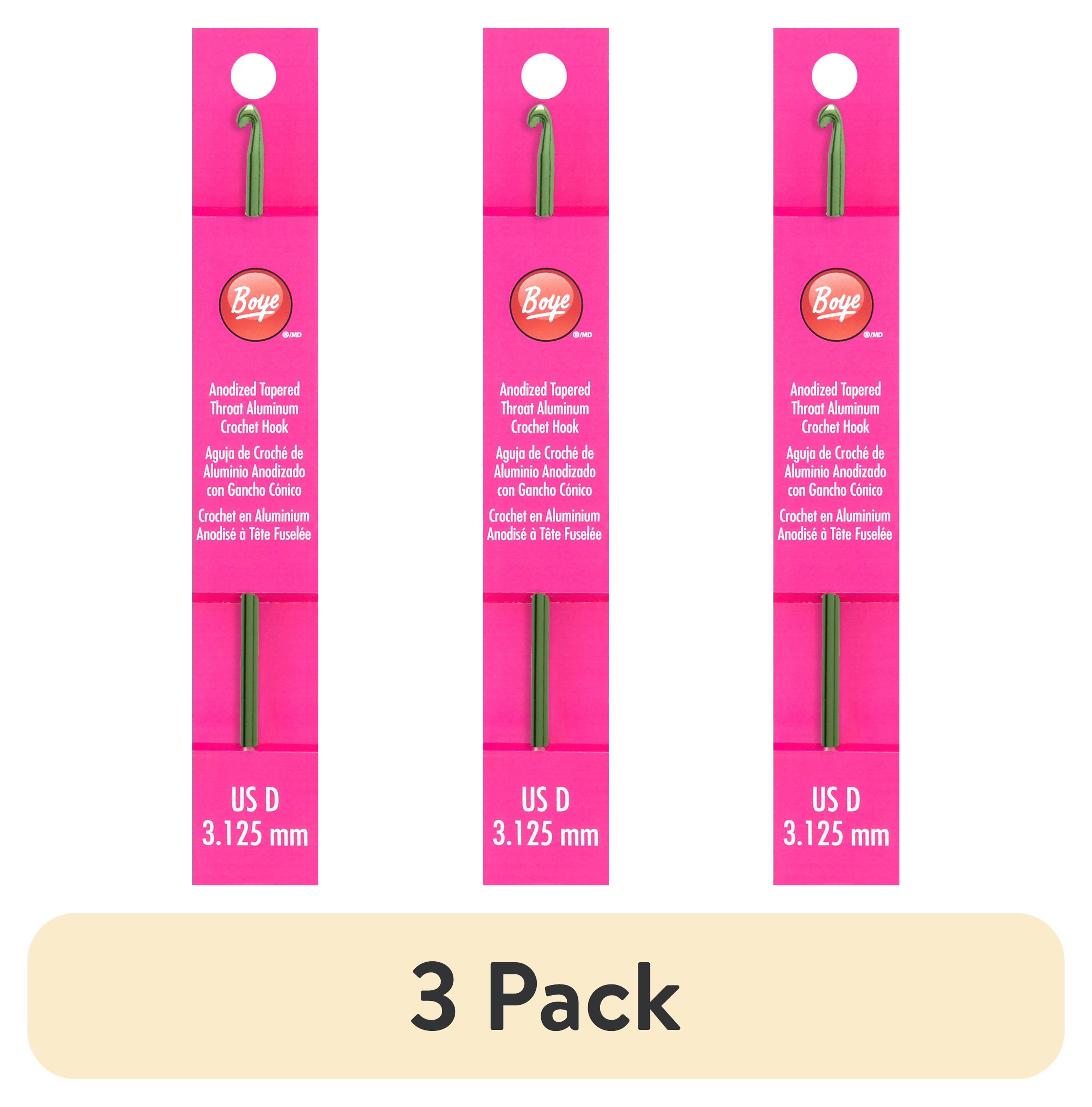 (3 pack) Simplicity Boye Tapered Throat Anodized Aluminum Crochet Hook ...