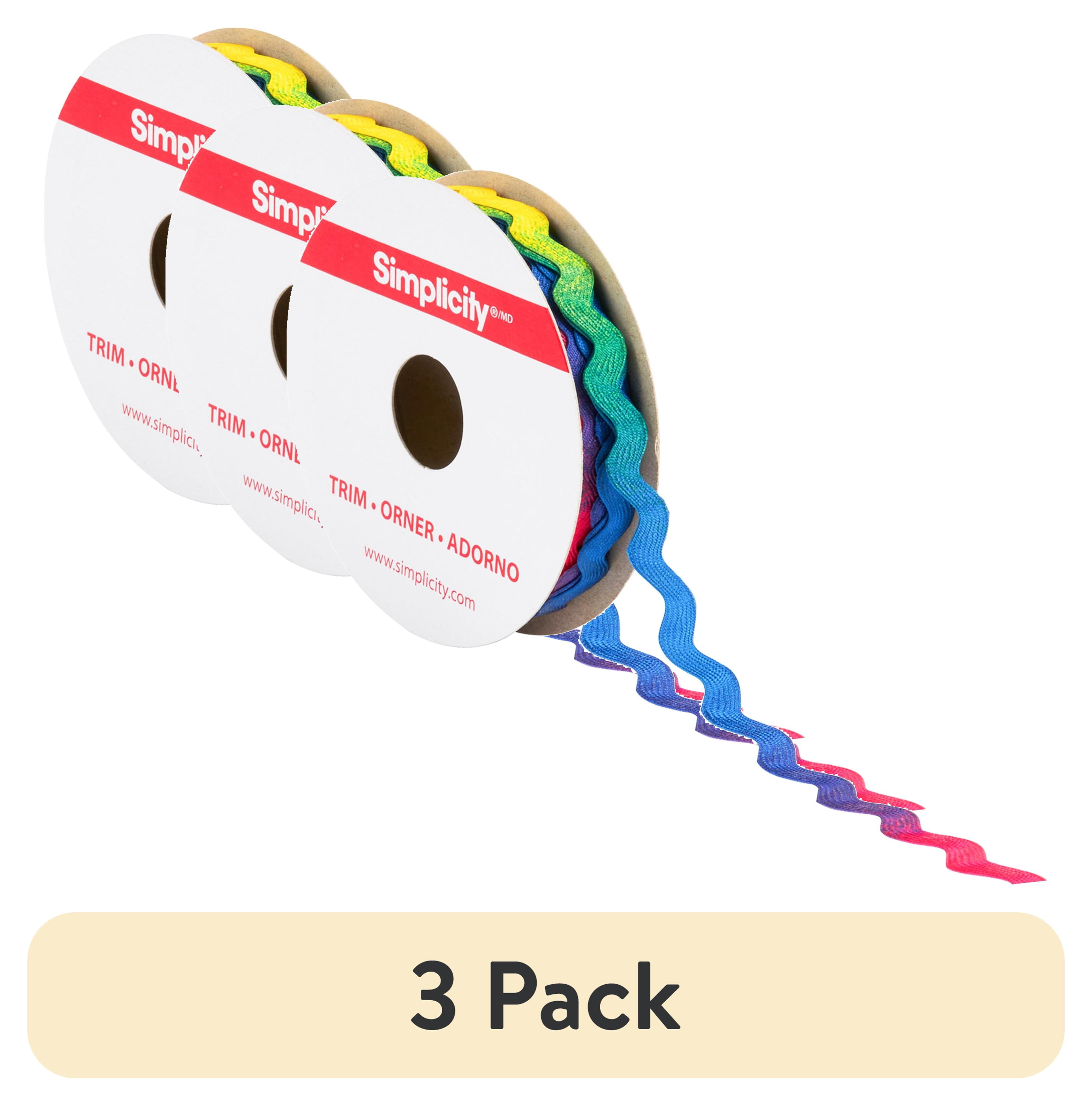 (3 pack) Simplicity Trim, Rainbow 1/2 inch Ric Rac Trim Great for ...