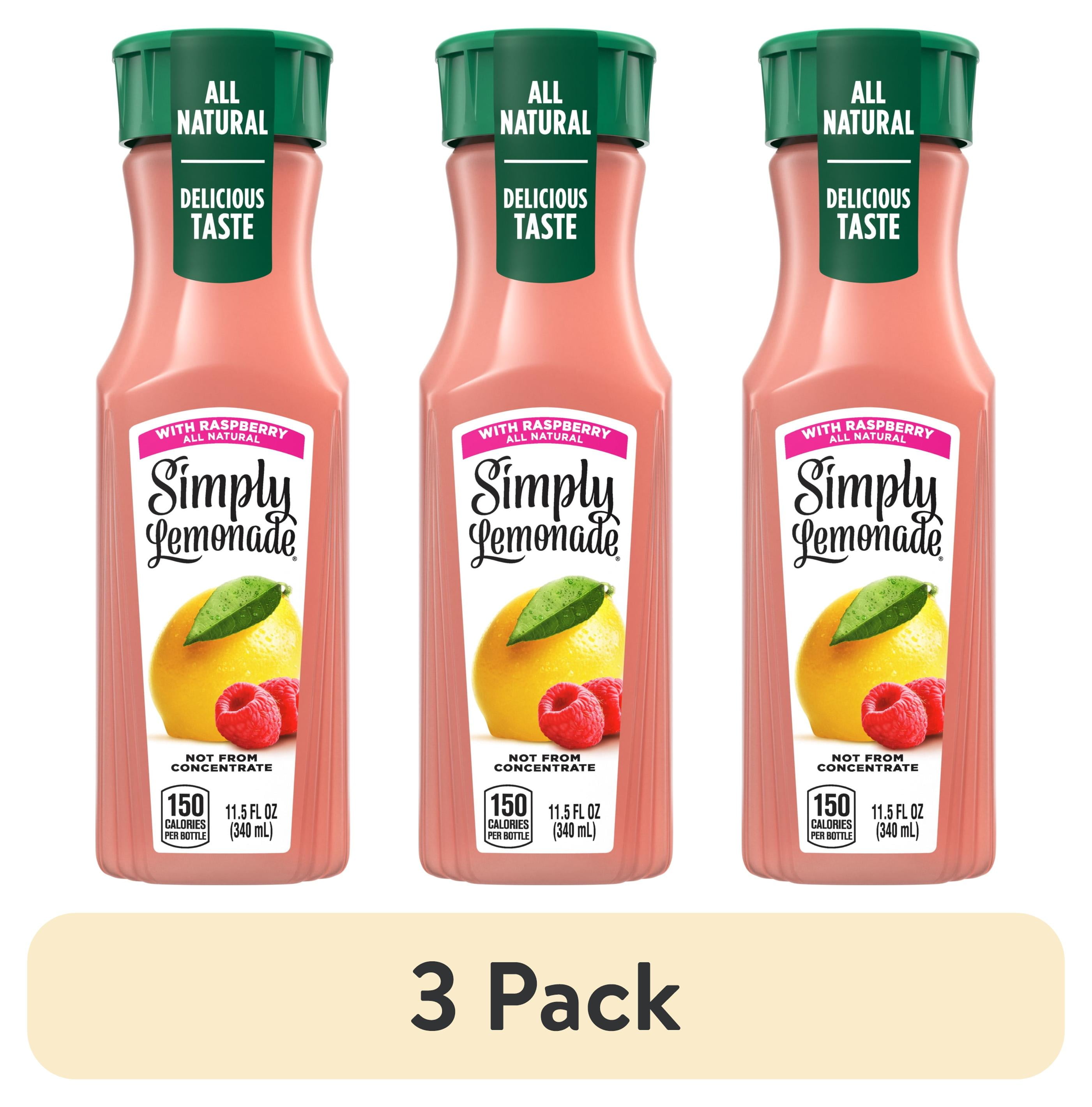 (3 pack) Simply Lemonade Non GMO All Natural Raspberry Lemonade Juice ...