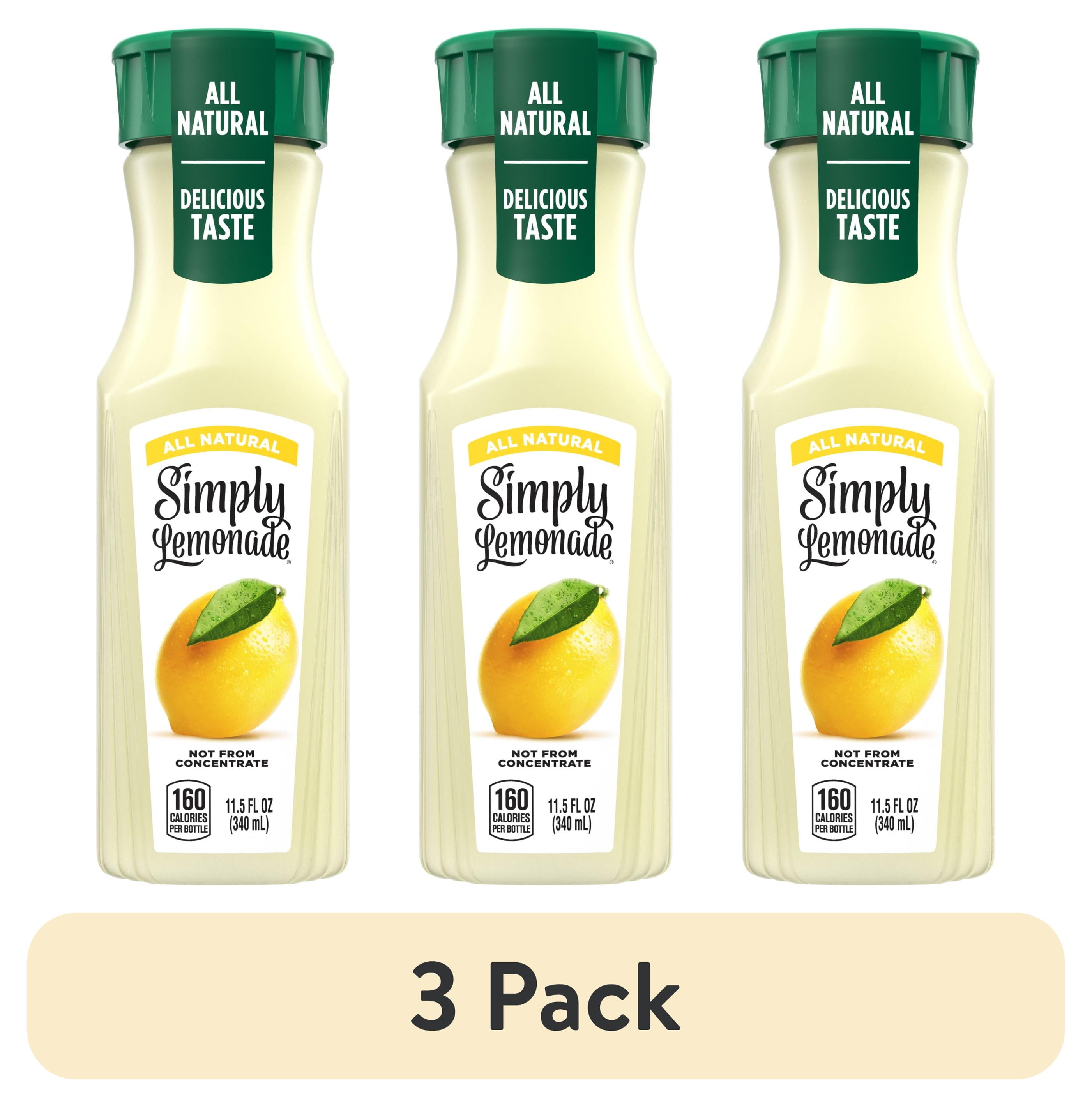 (3 pack) Simply Non GMO All Natural Lemonade Juice, 11.5 fl oz Bottle ...