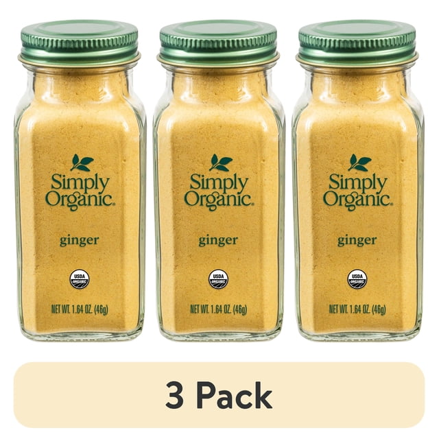 (3 pack) Simply Organic Ground Ginger Root, 1.64 oz. - Walmart.com