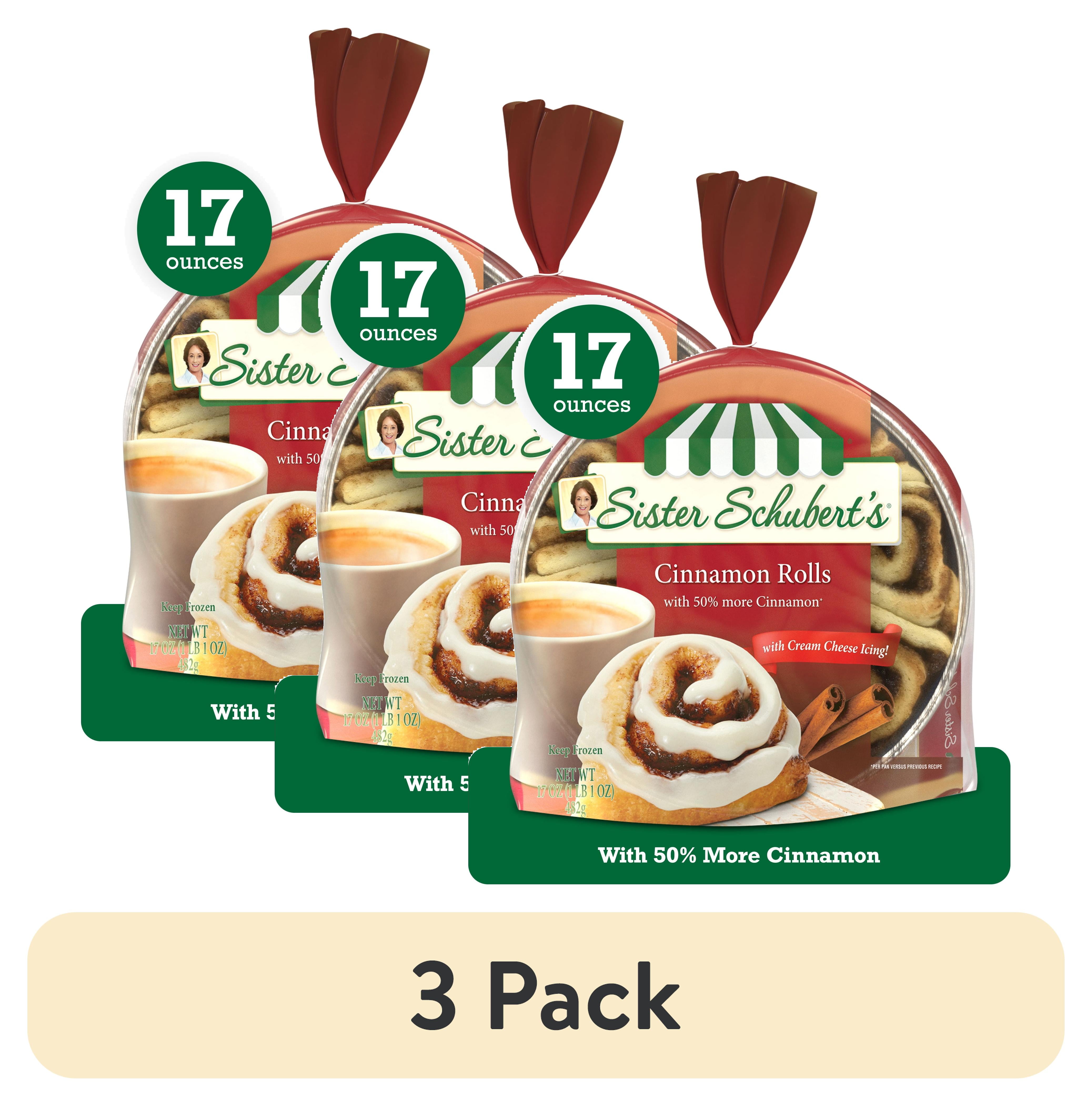 (3 pack) Sister Schubert's Ready-to-Bake Cinnamon Rolls with Cream ...