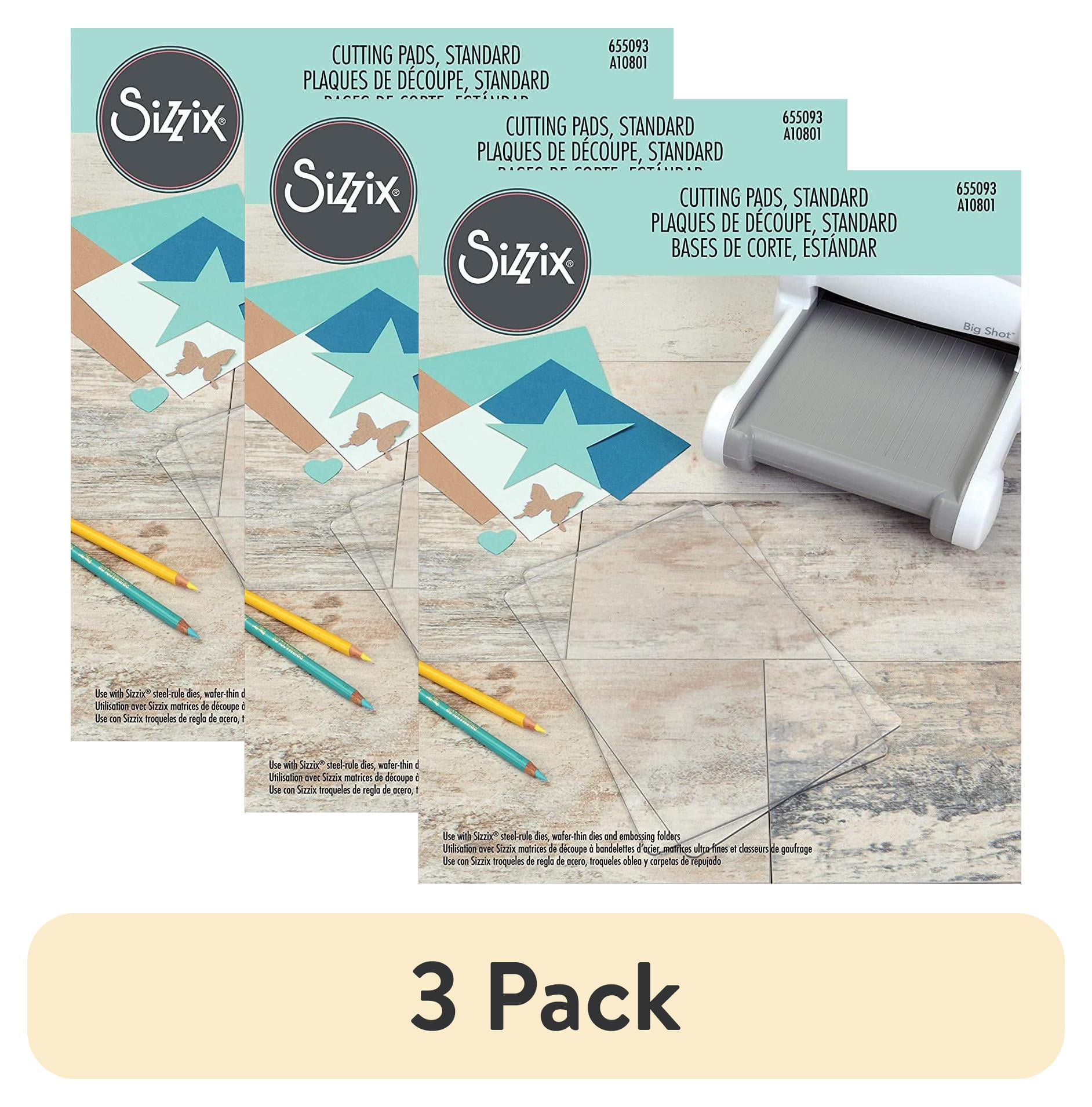 (3 pack) Sizzix Plastic Die-Cutting Plates, 8.7" x 6.1", Clear, 2-Pack ...