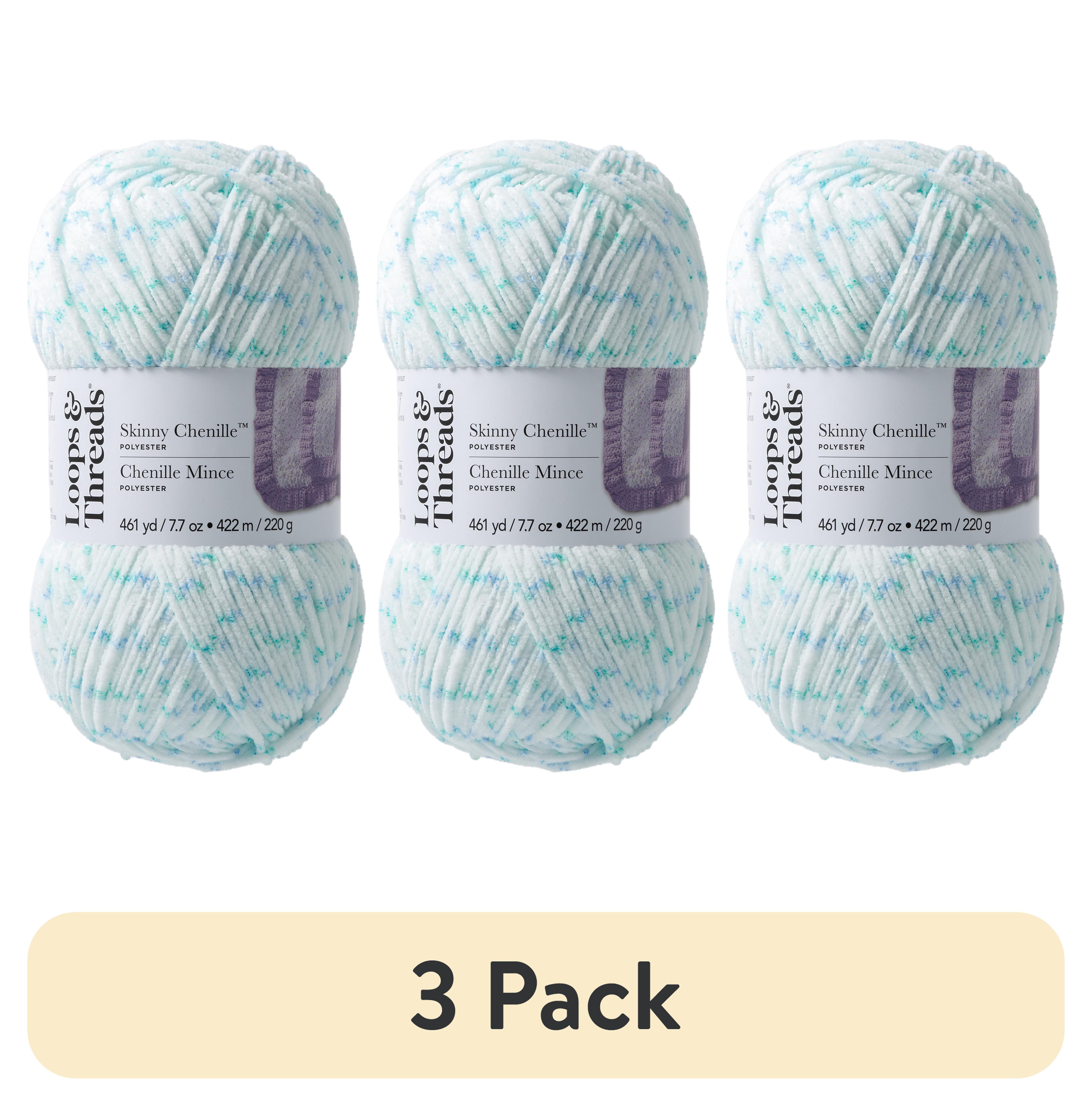 (3 pack) Skinny Chenille Multi Yarn by Loops & Threads - Yarn for ...