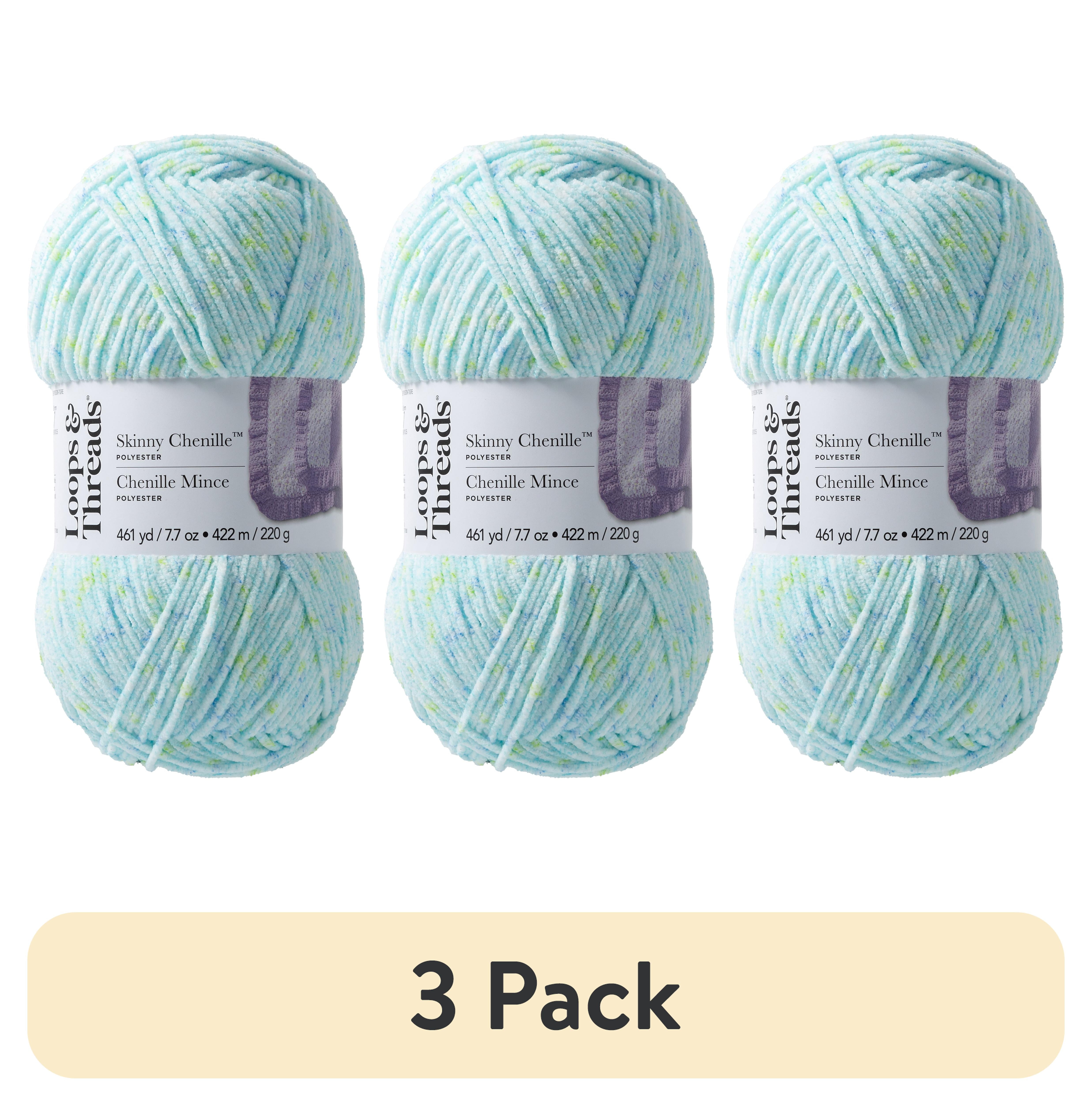 (3 pack) Skinny Chenille Multi Yarn by Loops & Threads - Yarn for ...
