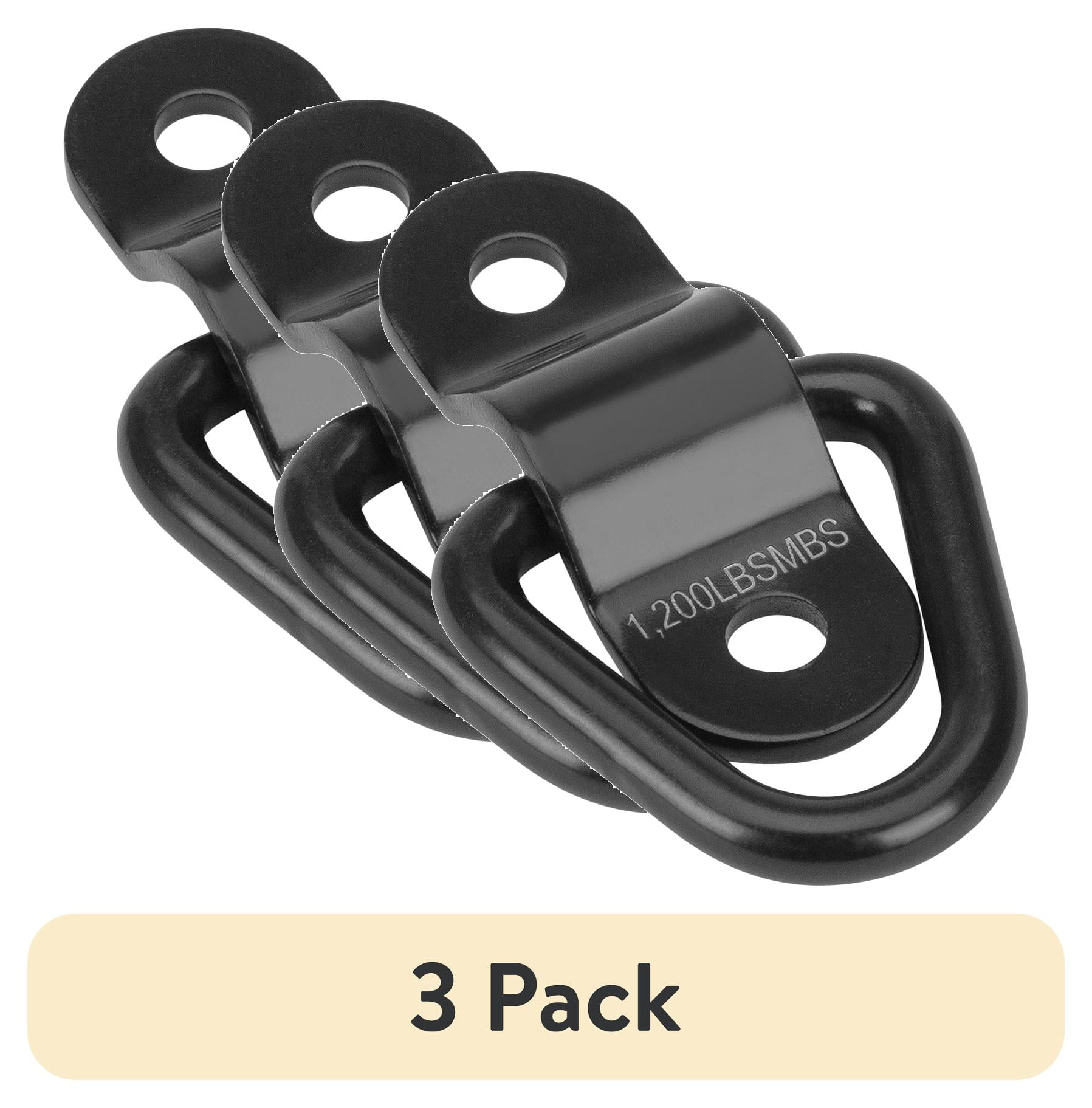 (3 pack) SmartStraps Surface Mount D-Ring, Light Duty, 1/4in Diameter ...