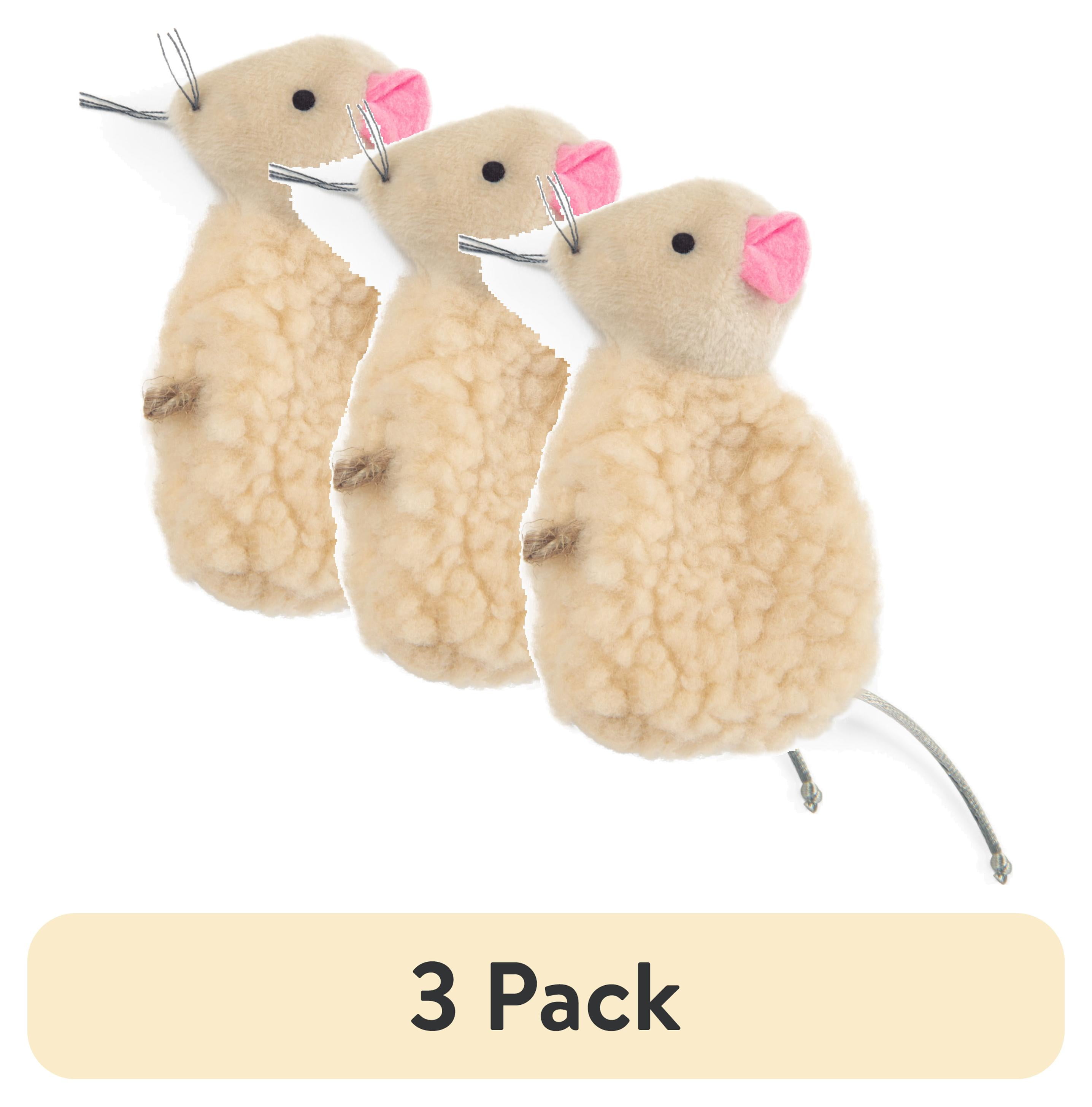 (3 pack) SmartyKat Madcap Mania Mouse, Soft Plush Catnip Cat Toy with ...