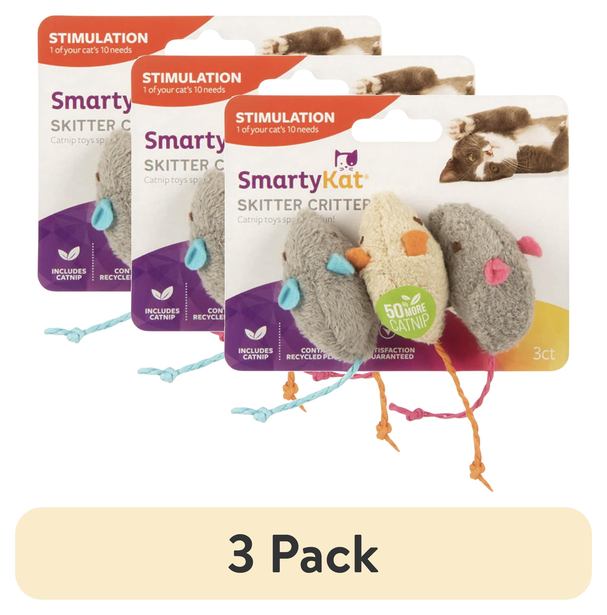 (3 pack) SmartyKat Skitter Critters Mice Catnip Cat Toys, 3 Count ...