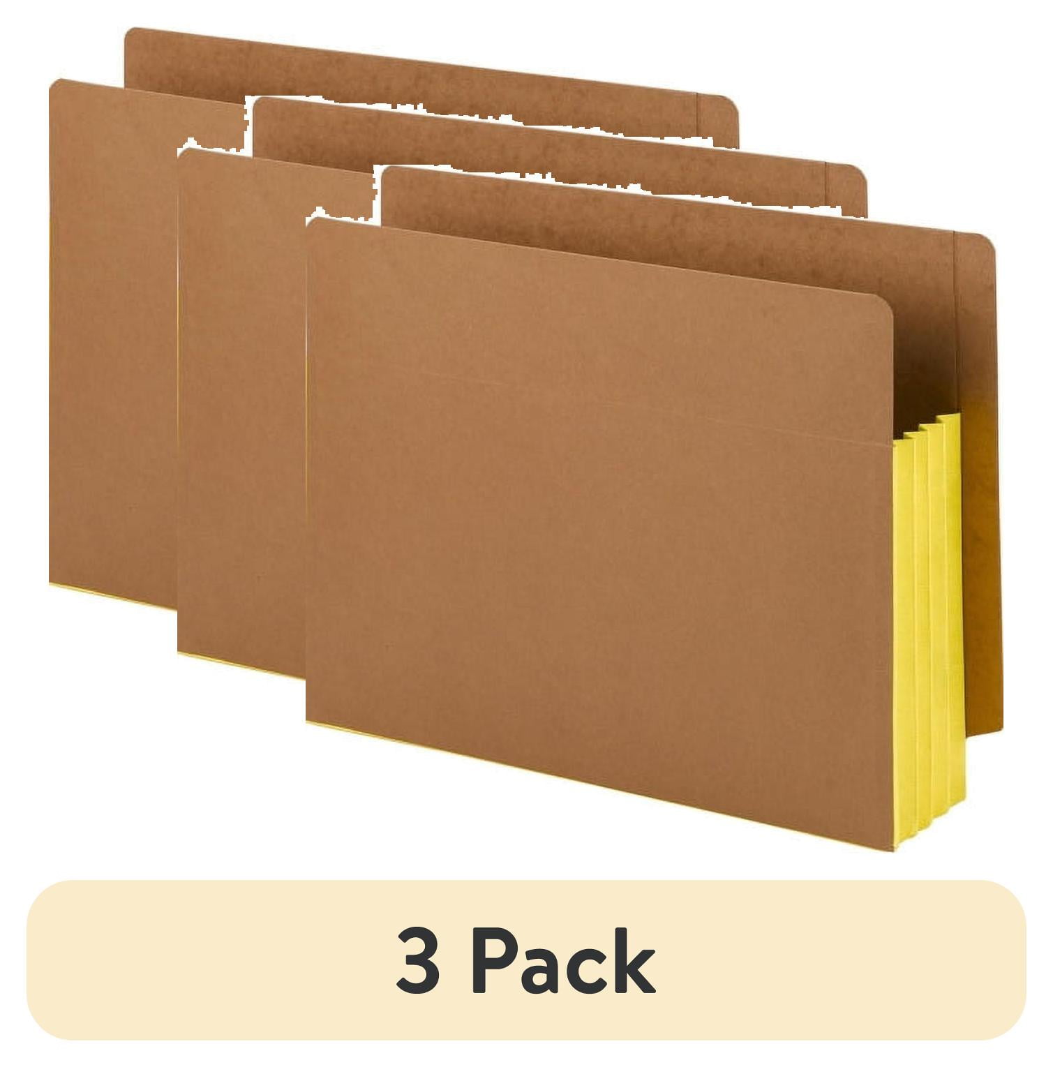 (3 pack) Smead Extra-Wide End Tab File Pockets with Reinforced Tab and ...