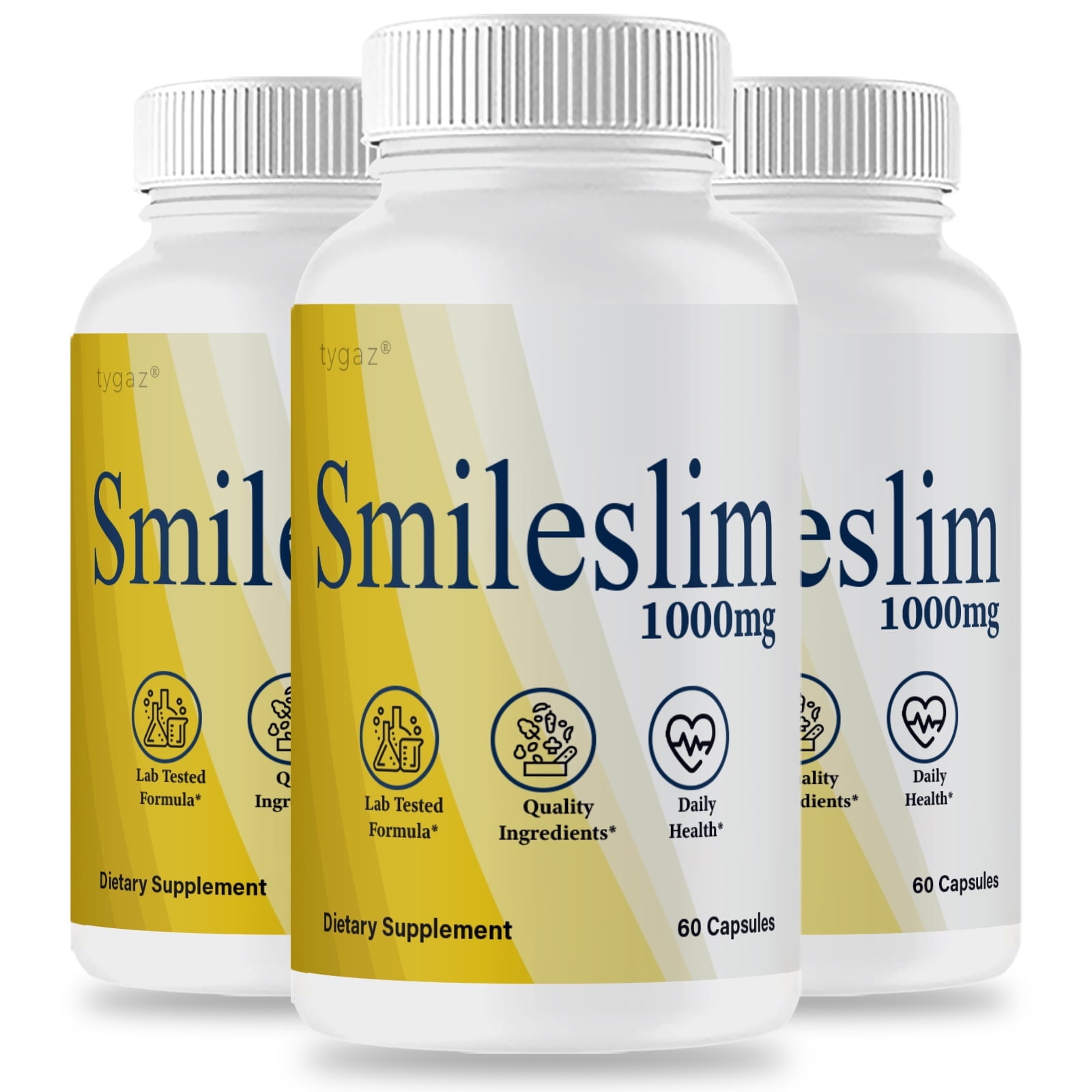 (3 pack) SmileSlim - Smile Slim Pill Supplement - Walmart.com