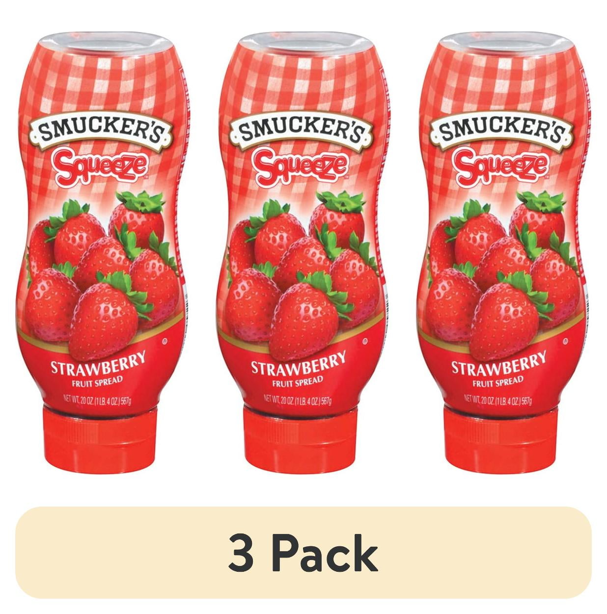 (3 pack) Smucker's Squeeze Strawberry Fruit Spread, 20-Ounce - Walmart.com