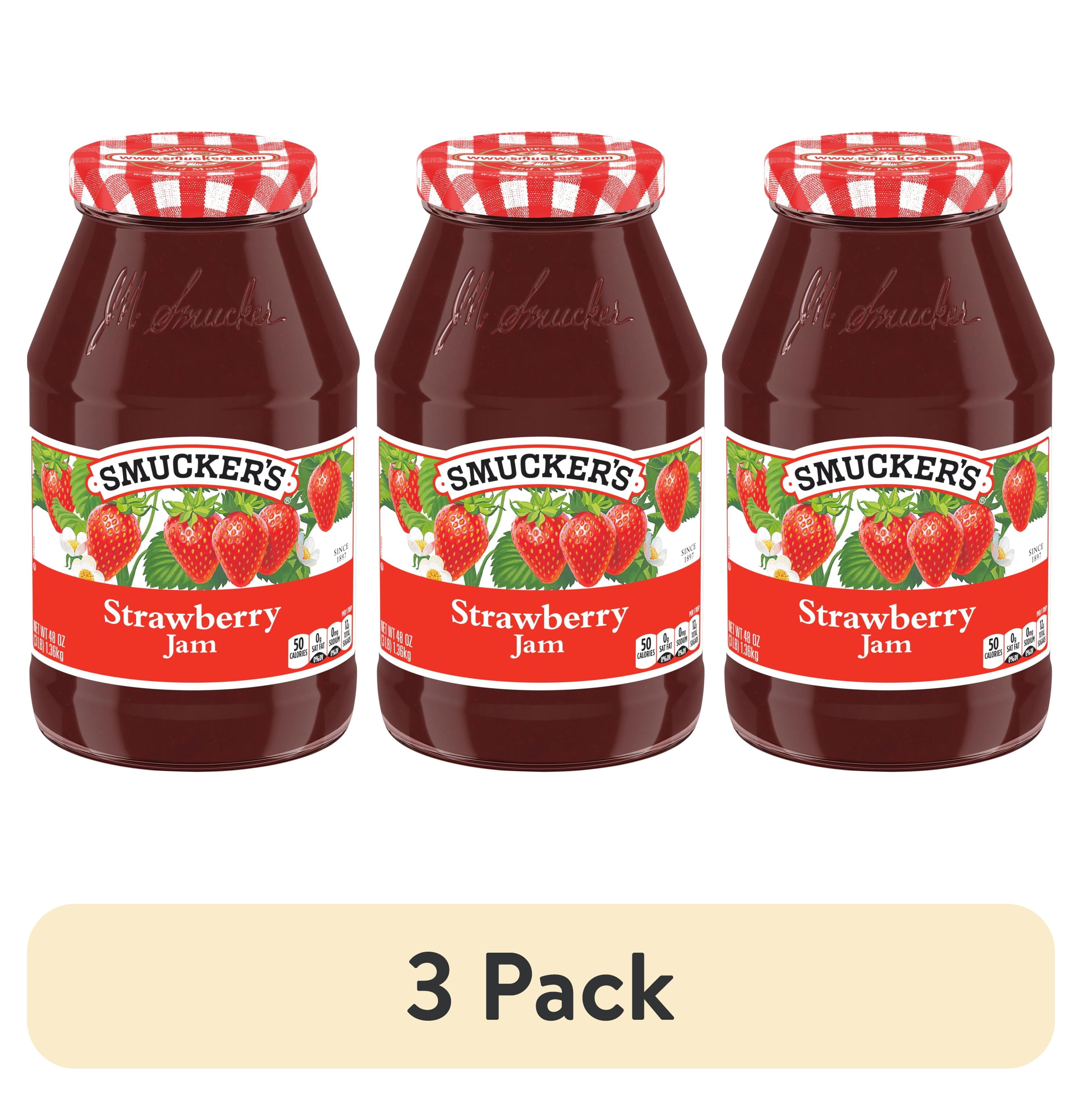 (3 pack) Smucker's Strawberry Jam, 48 oz - Walmart.com