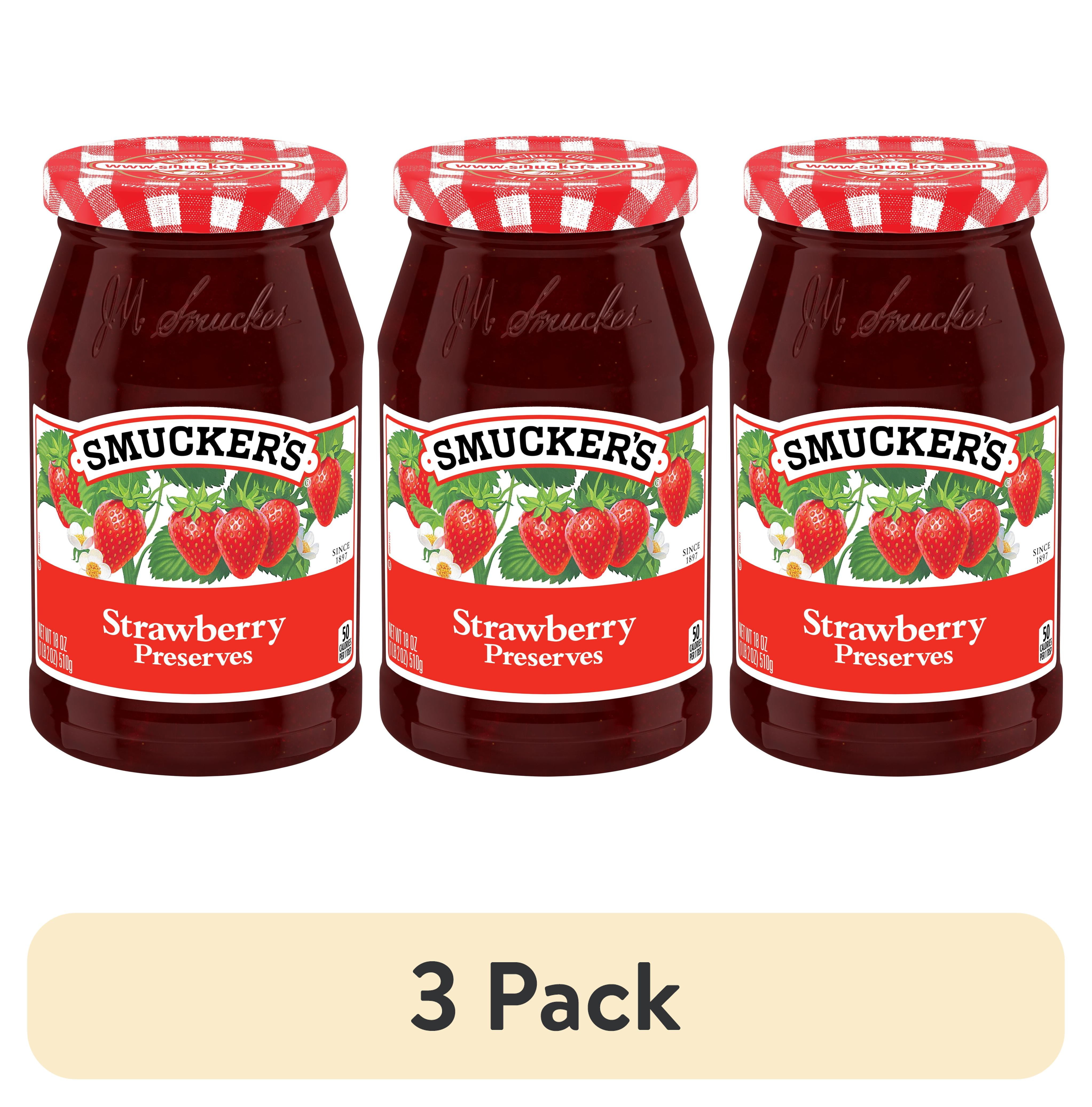 (3 pack) Smucker's Strawberry Preserves, 18-Ounce - Walmart.com