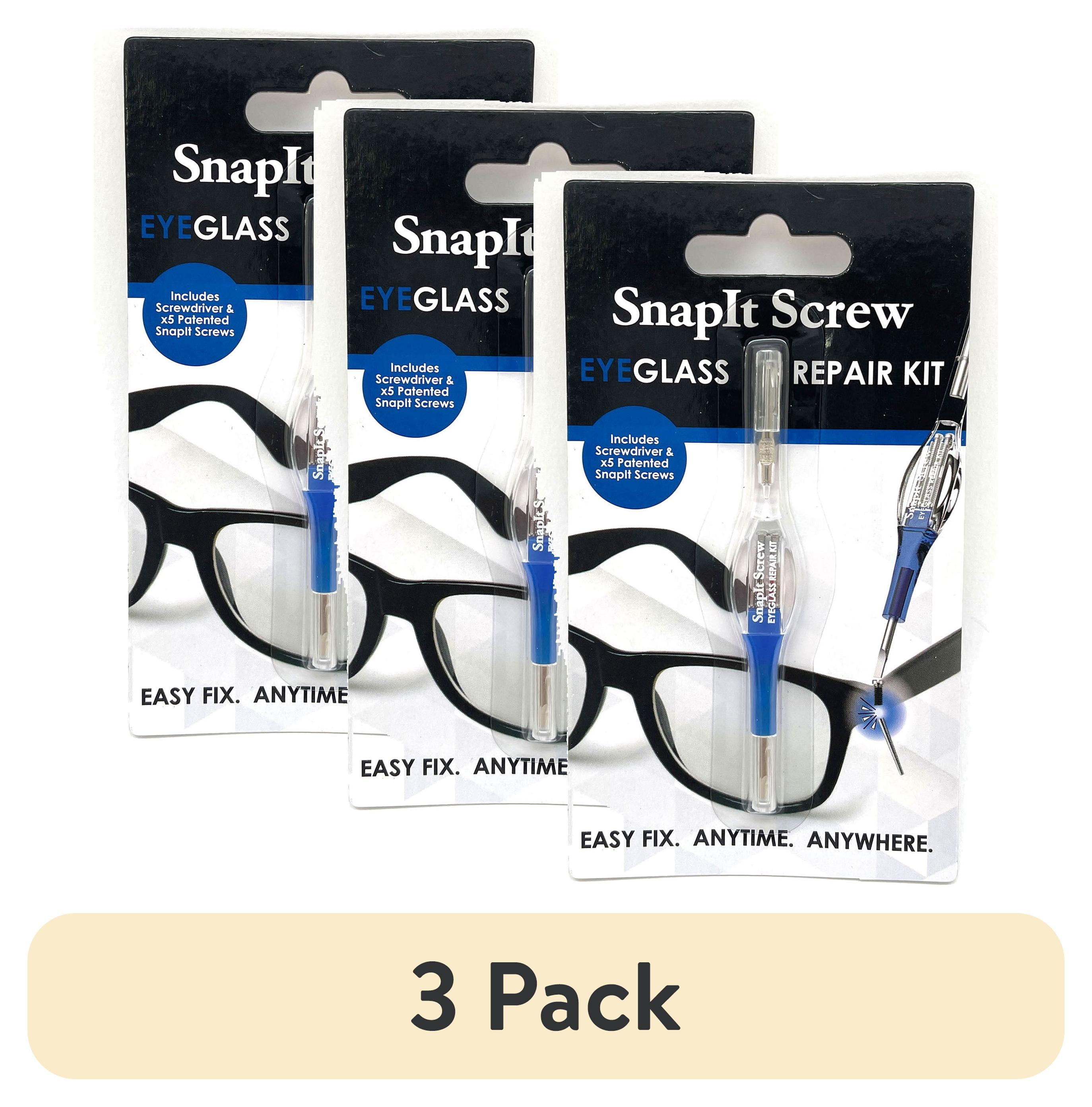 (3 pack) SnapIt Eyeglass Repair Kit with Screwdriver and Five Screws ...